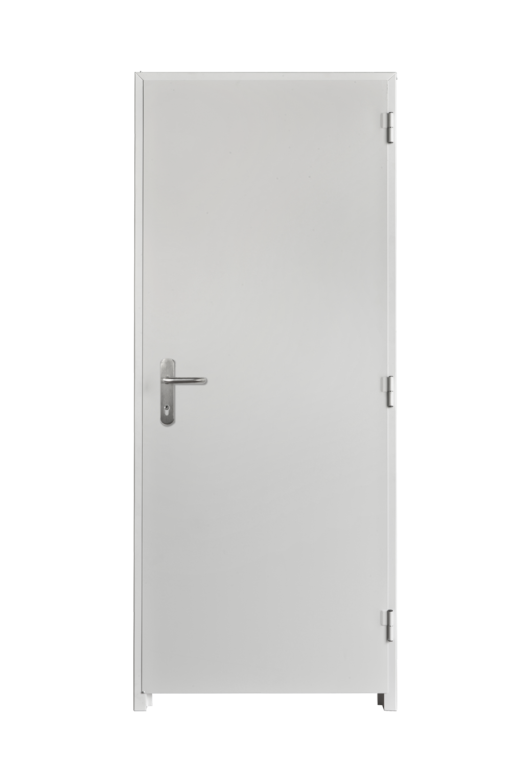 Porte de service sécurité isolée en acier peint en blanc 199x79 ...