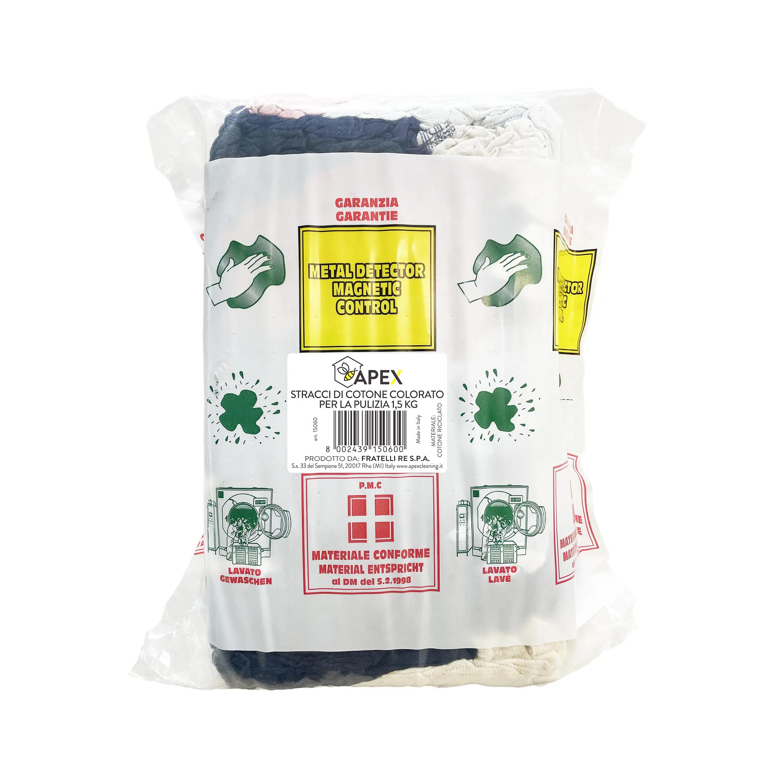 Straccio per la polvere Pezzame cotone colorato lavato. 1,5 kg misti ...