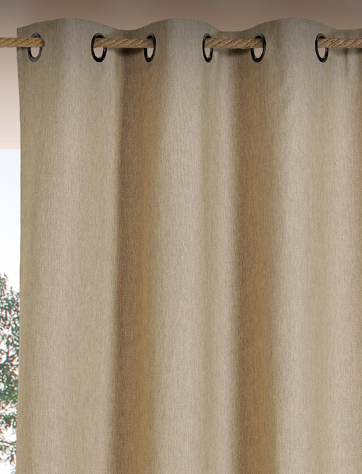 Rideau tamisant, Rooftop, viscose, beige H.265 x l.140 cm | Leroy Merlin