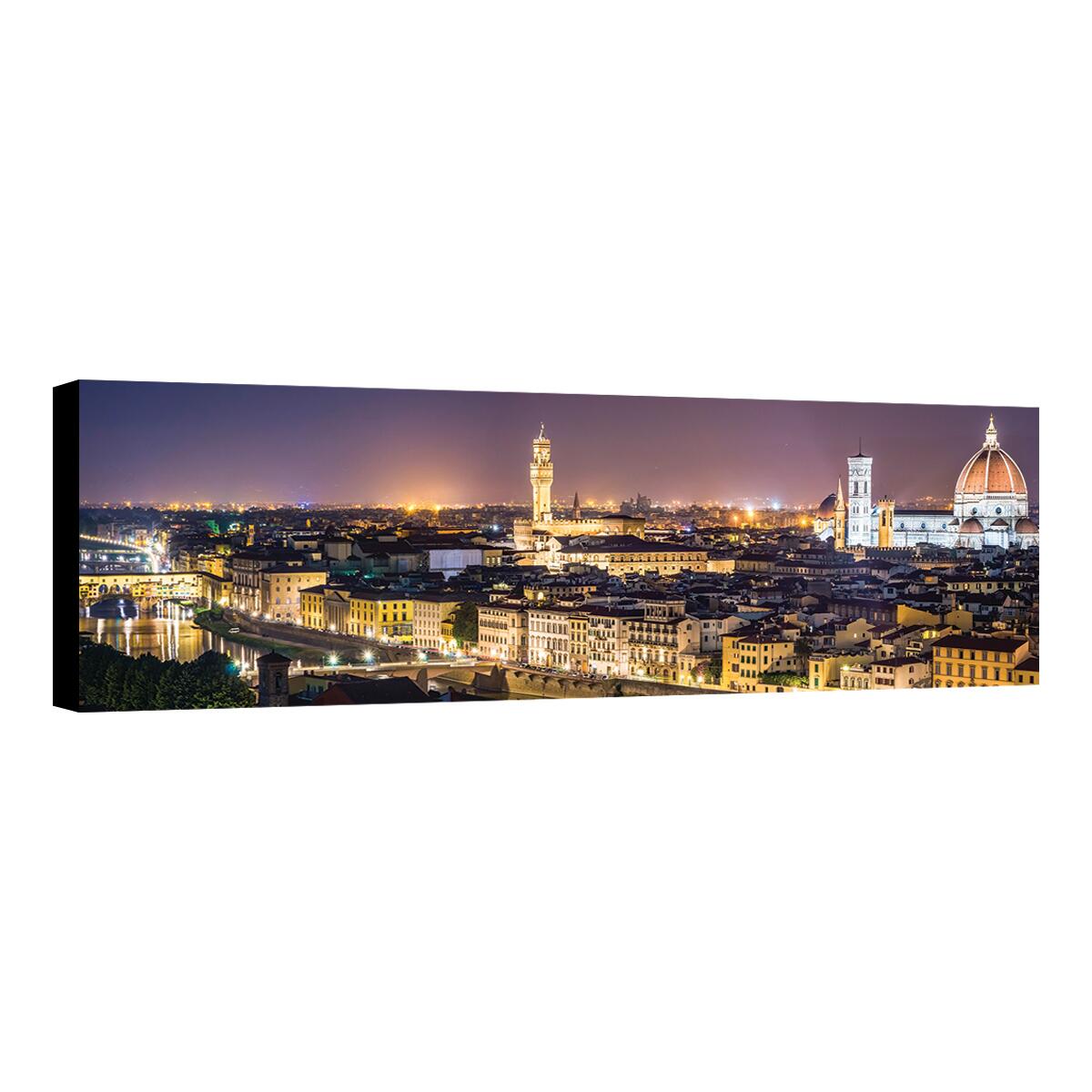 Quadro su tela Firenze Di Notte , multicolore 40 x 125 cm | Leroy Merlin