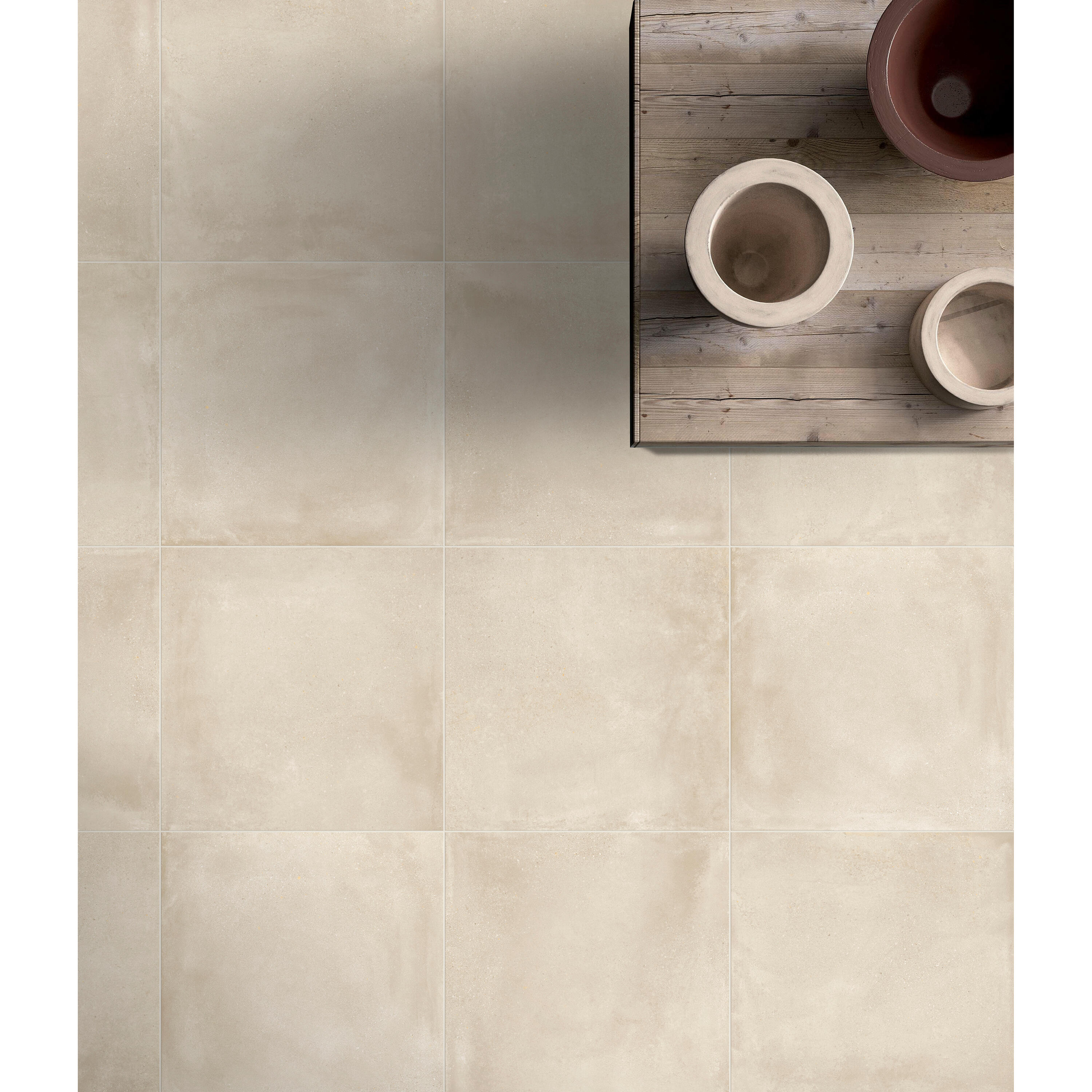 Carrelage sol intérieur effet pierre beige Roller l.60.4 x L.60.4 cm ...