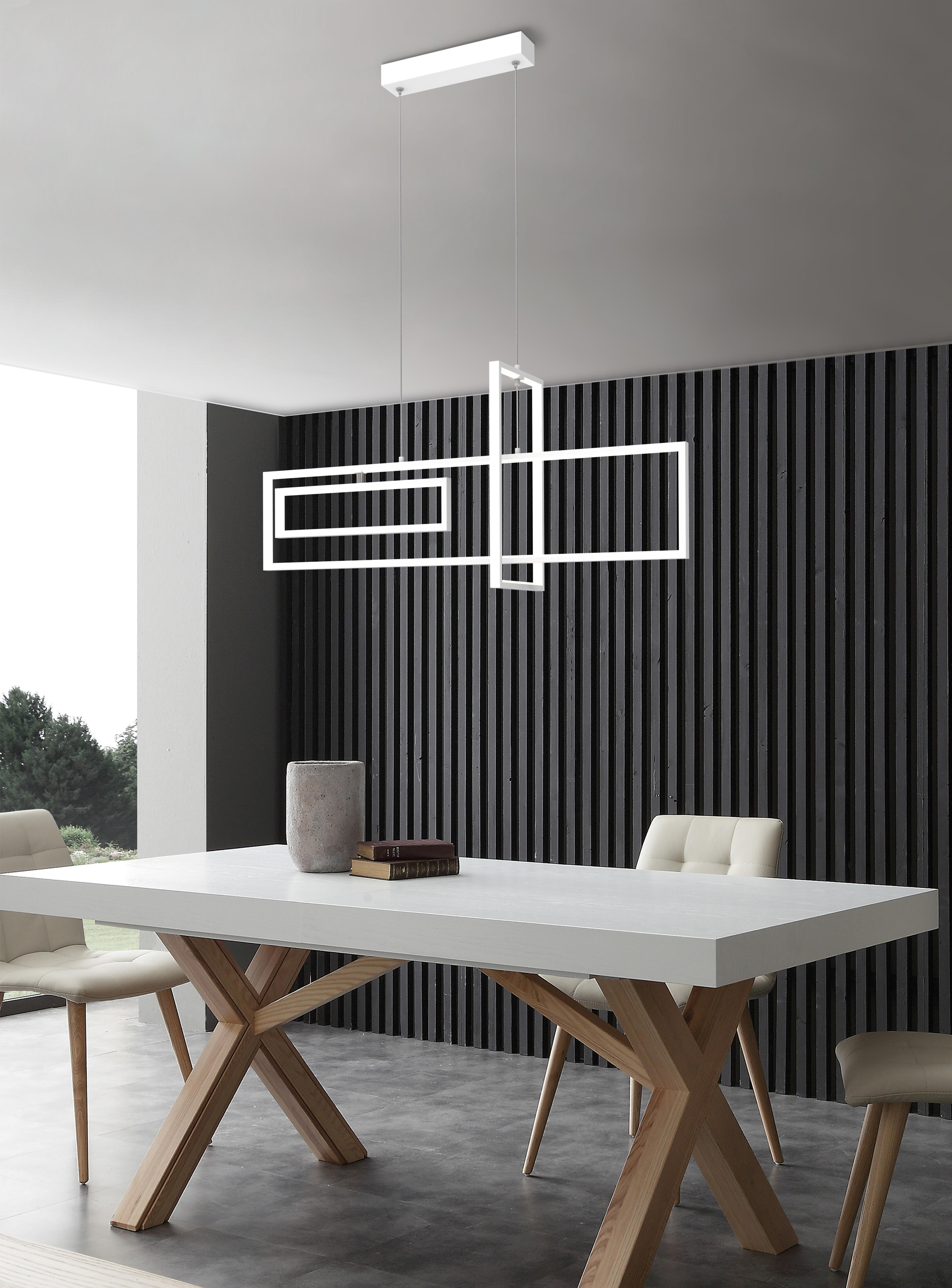 Lampadario LED design Sary bianco, luce naturale, NOVECENTO | Leroy Merlin