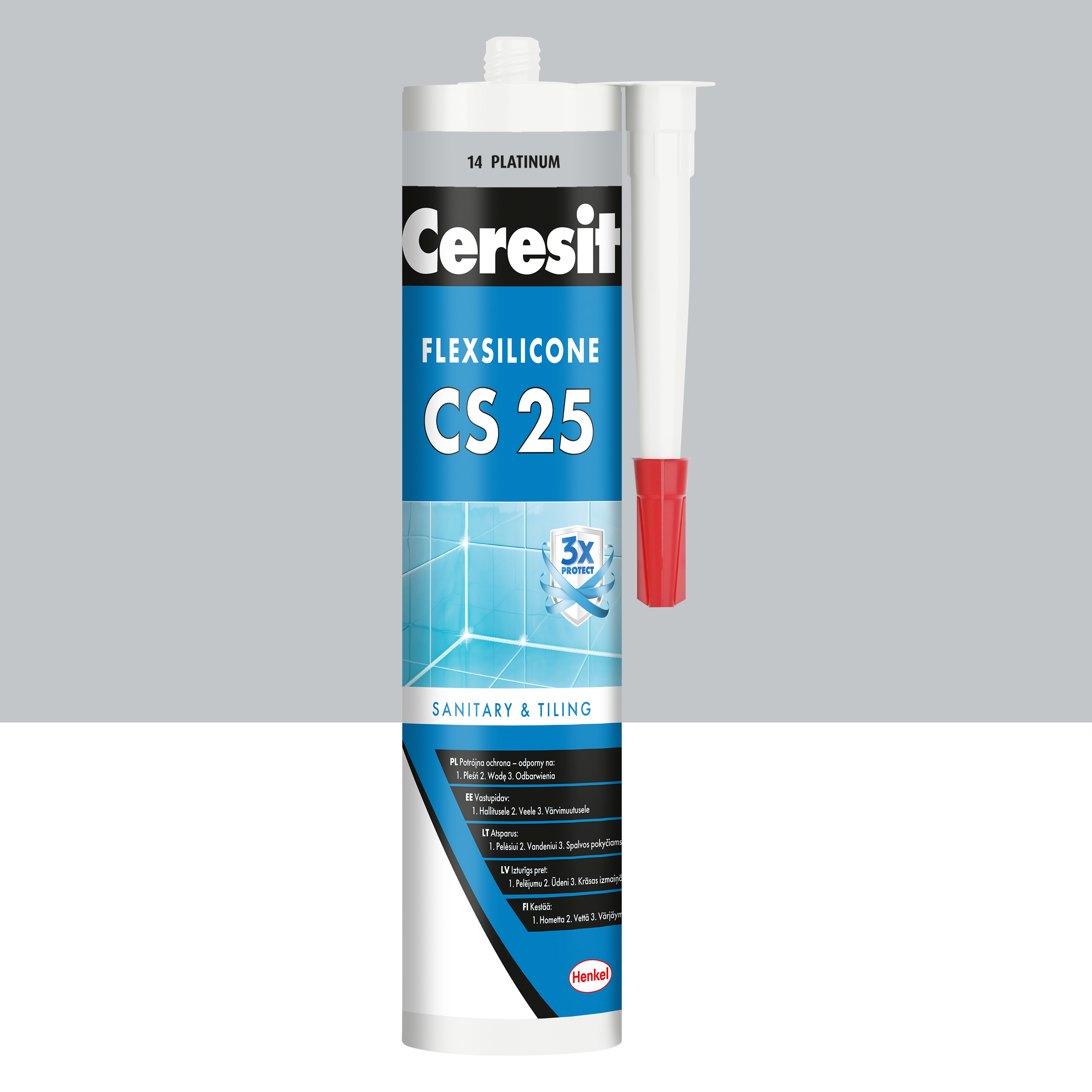 Silikon sanitarny CS-25 280 ml Platinum 14 Ceresit - Leroy Merlin