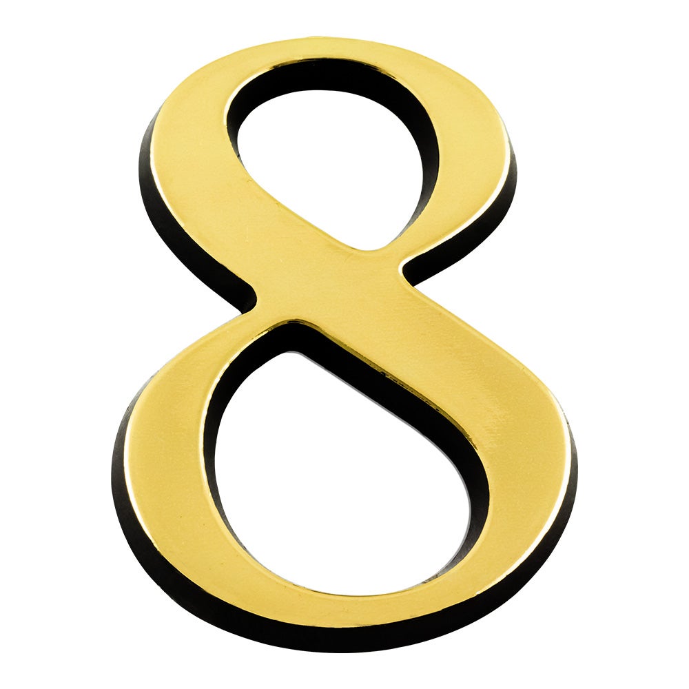 Chiffre 8 en pvc plastifié autocollant NOVAP doré H.4 x l.0.3 cm ...