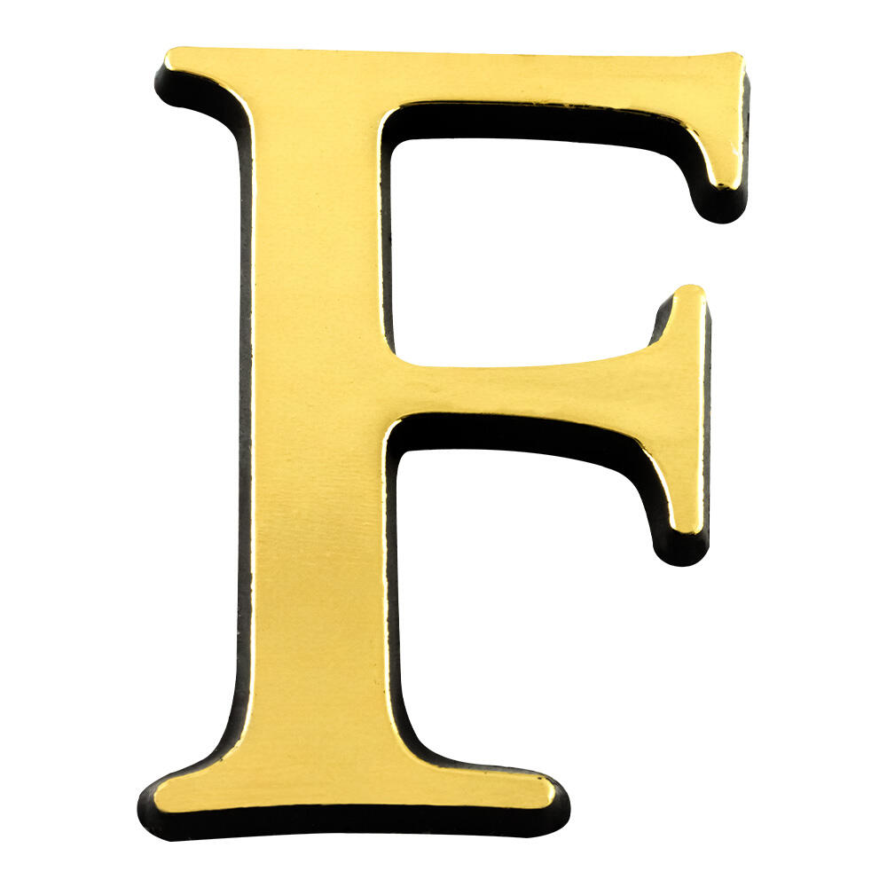 Lettre F en pvc plastifié autocollant NOVAP doré H.4 x l.0.3 cm | Leroy ...
