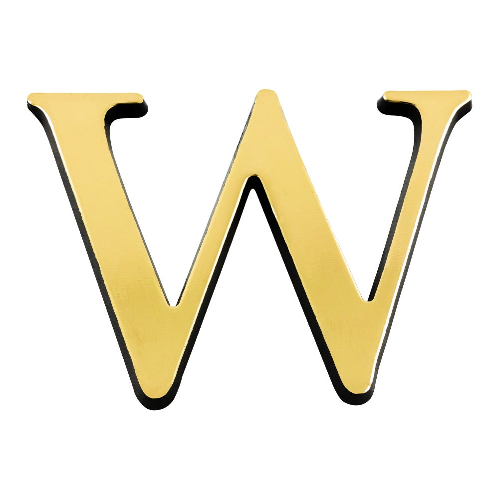 Lettre W en pvc plastifié autocollant NOVAP doré H.4 x l.0.3 cm | Leroy ...