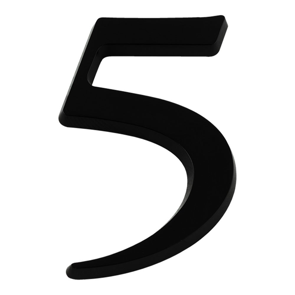 Chiffre autocollant L.4 cm x H.6 cm noir 5 | Leroy Merlin