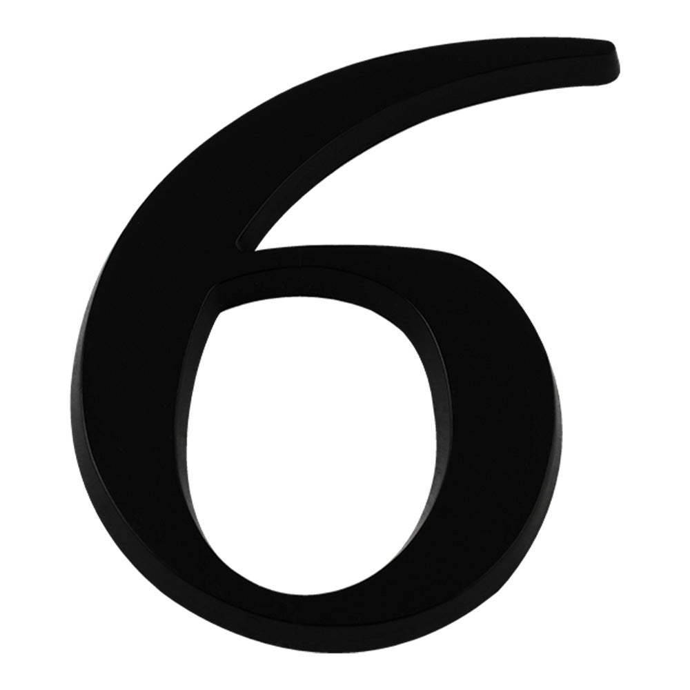 Chiffre autocollant L.4 cm x H.6 cm noir 6 | Leroy Merlin