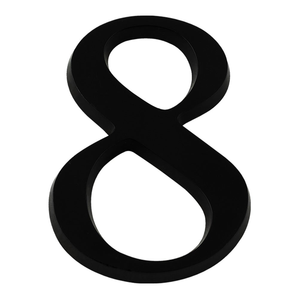 Chiffre autocollant L.4 cm x H.6 cm noir 8 | Leroy Merlin