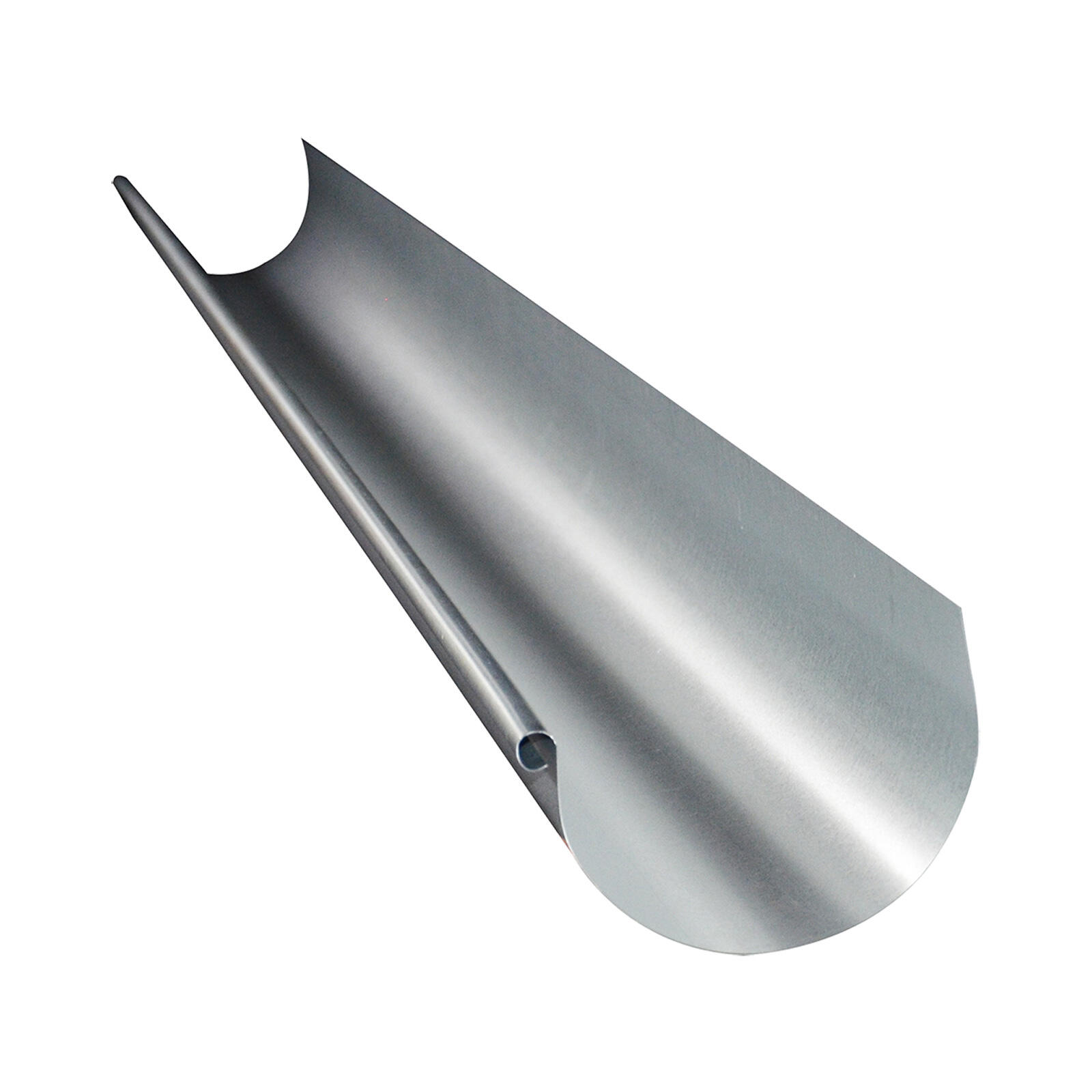 Gouttière demi-ronde acier galvanisé LMC VIRANO dév.33 cm grise L.2 m ...