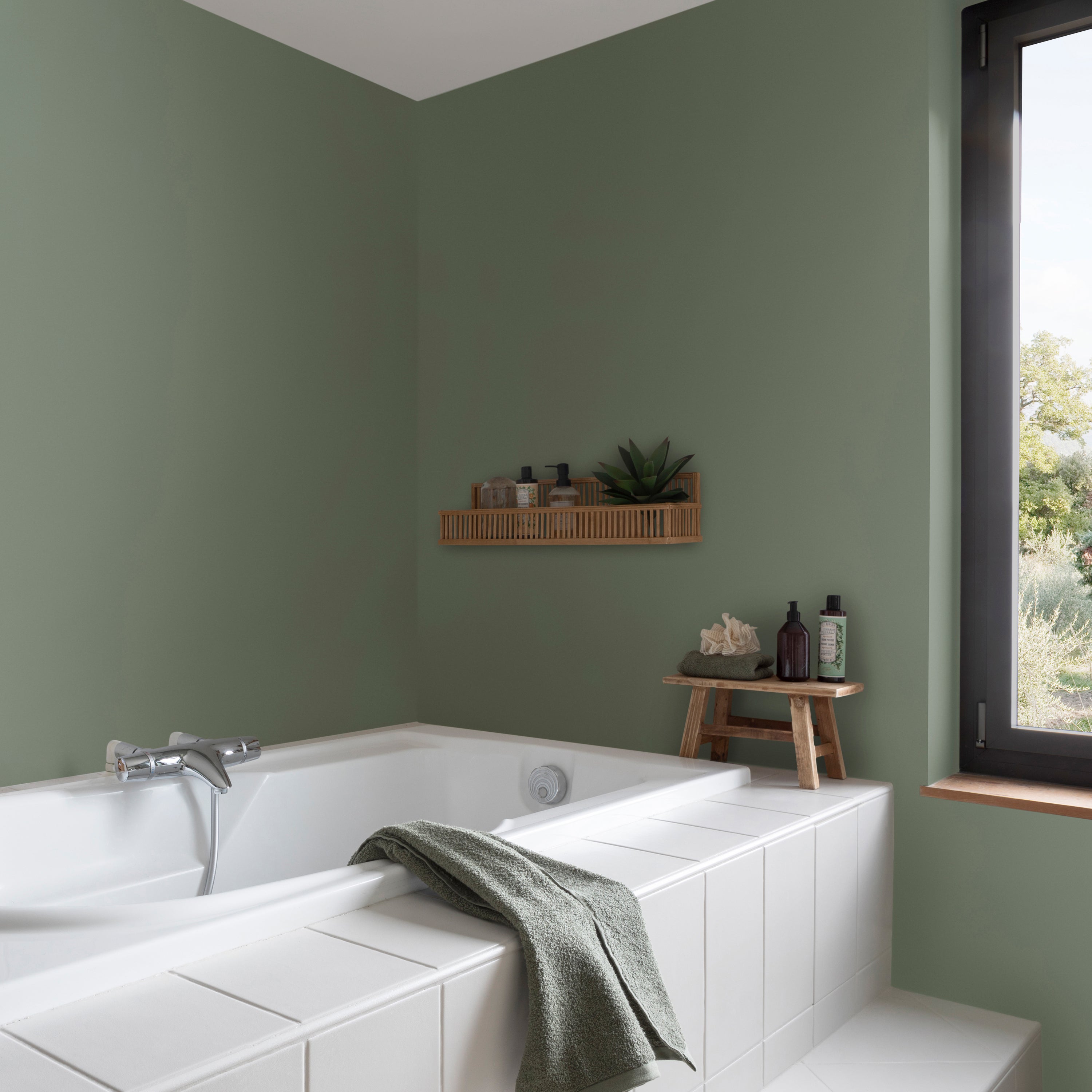 Peinture mur vert sauge velours V33 Resist extrême cuisine et bain 0 ...