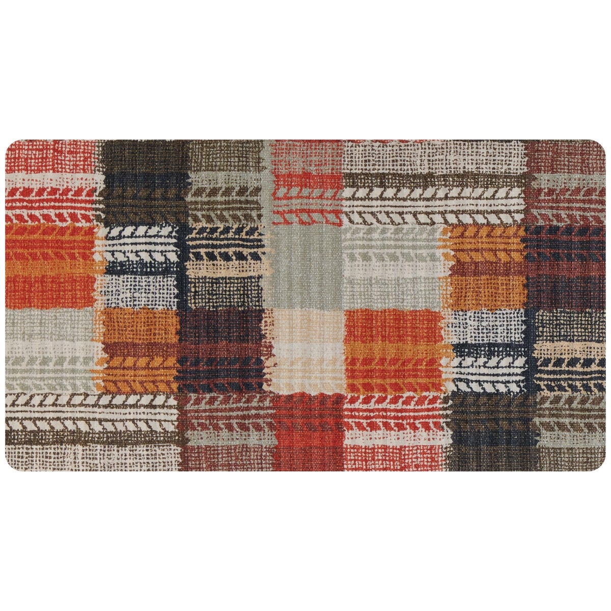 Tappeto Lucky patchwork antiscivolo ramato, L 100 x L 50 cm | Leroy Merlin