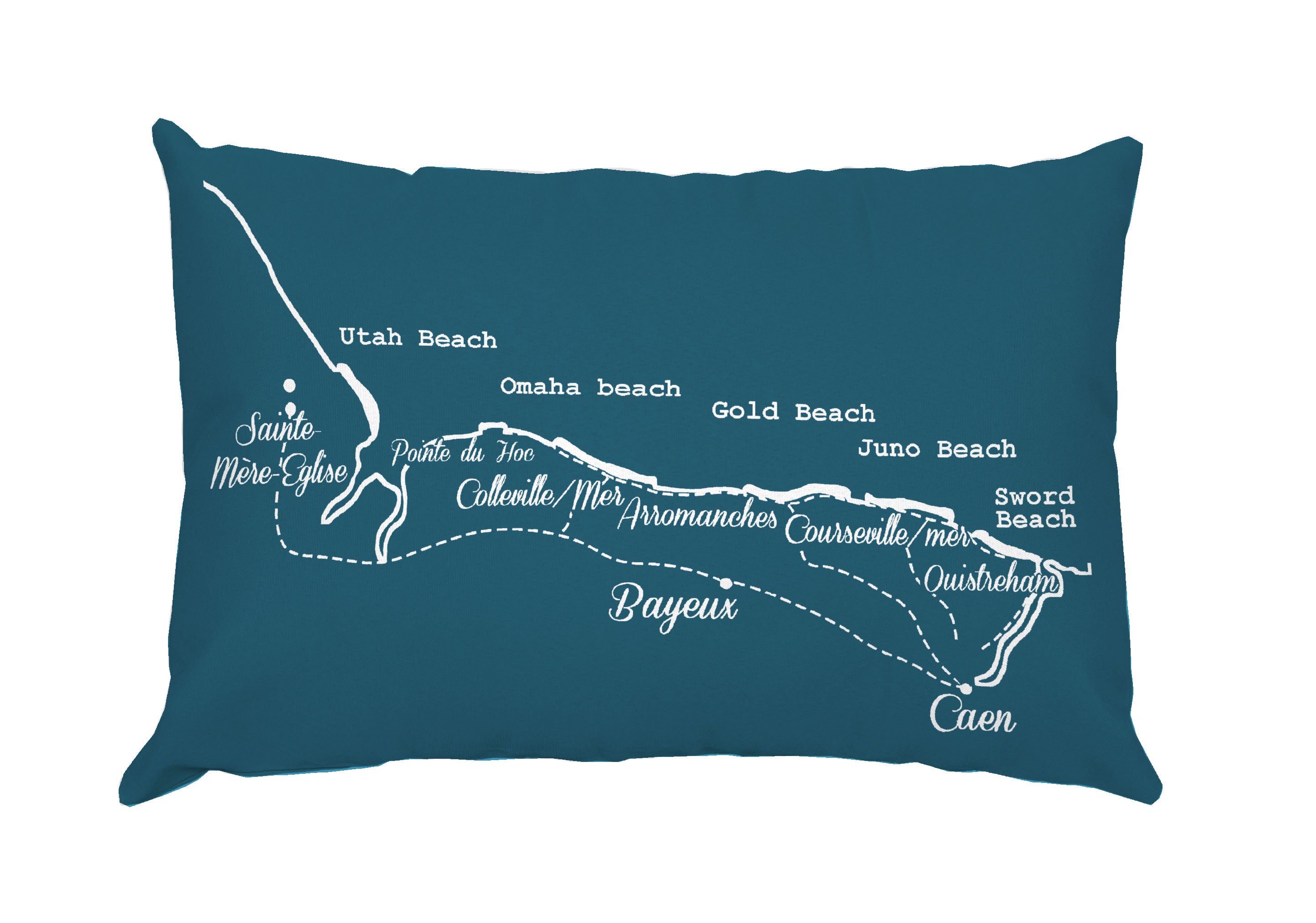 Coussin Plages du nord, bleu turquoise l.60 x L.40 cm | Leroy Merlin
