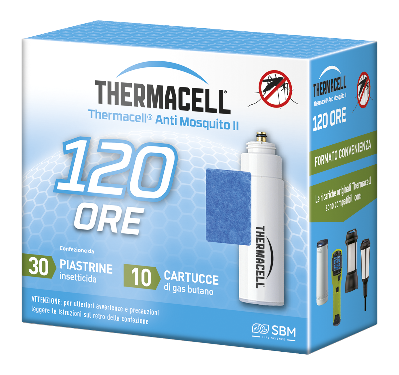 Repellente ricarica per zanzare THERMACELL 120 ore - (30 piastrine + 10 ...