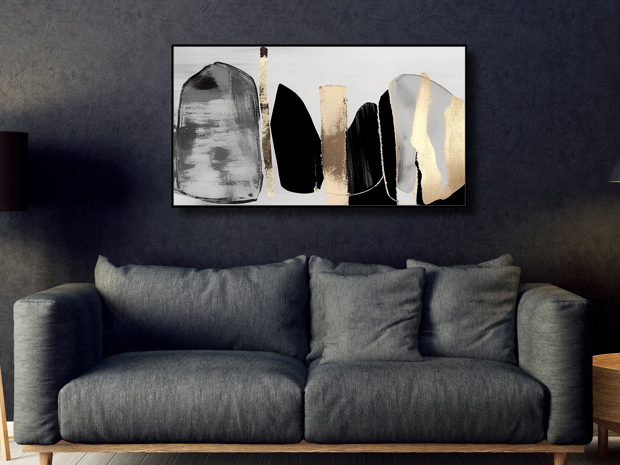 Toile peinte Abstrait MARCOMUEBLE l.110 x H.60 cm | Leroy Merlin