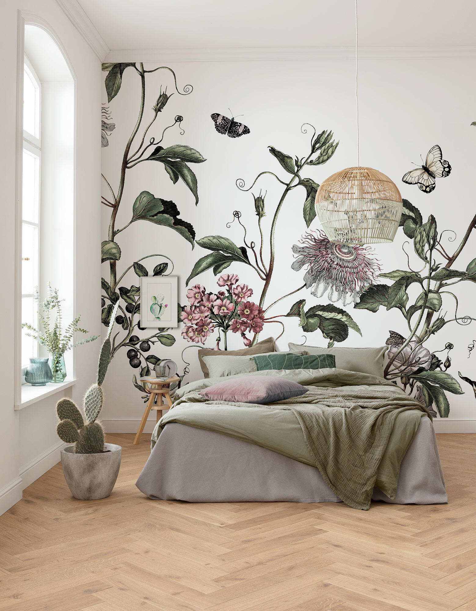 Papier peint panoramique PURE 2 paradis papillon blanc l.400 x H.250 cm ...
