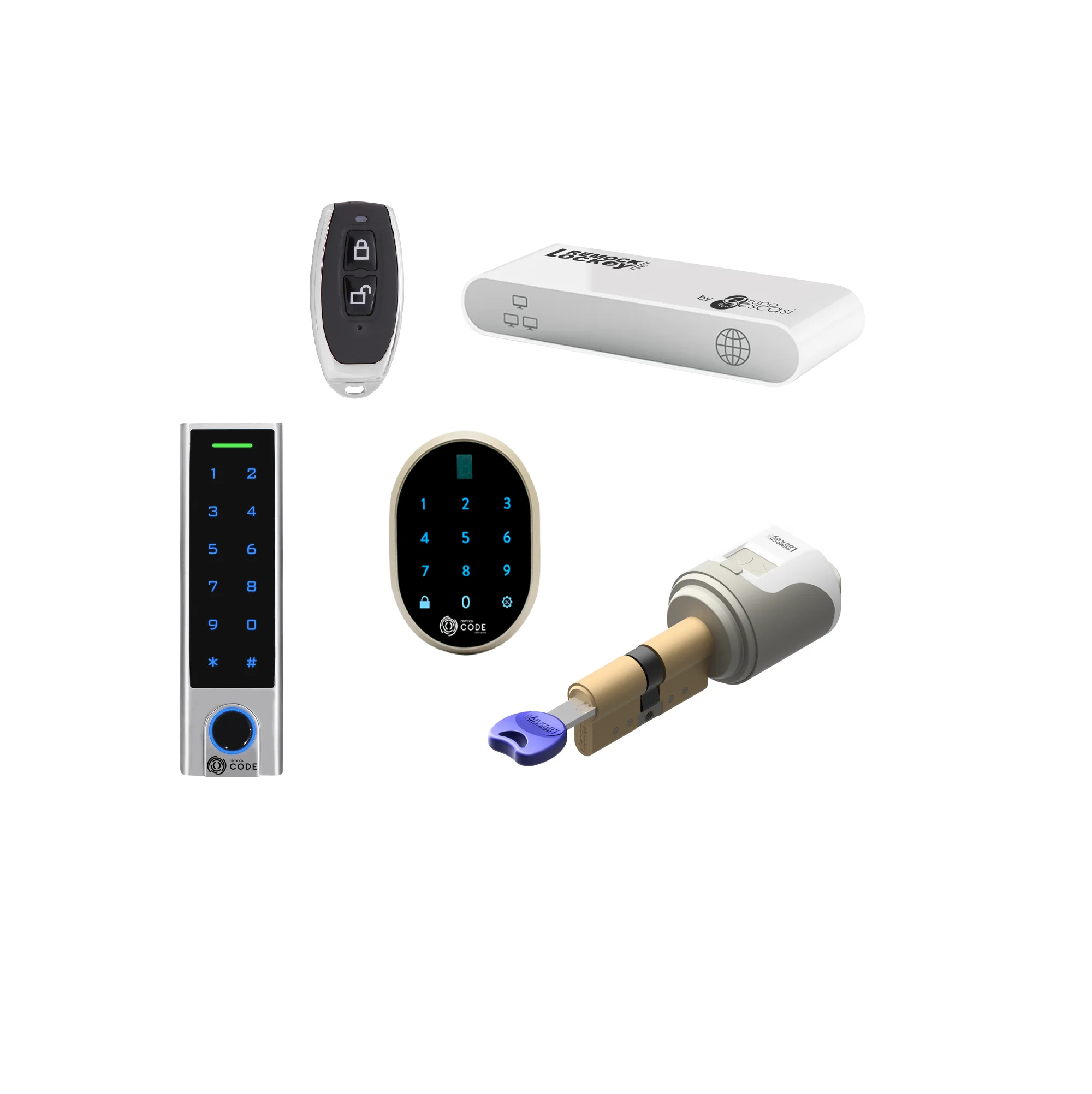 Cerradura eléctrica REMOCK LOCKEY RLP PRO dorado con mando a distancia ...