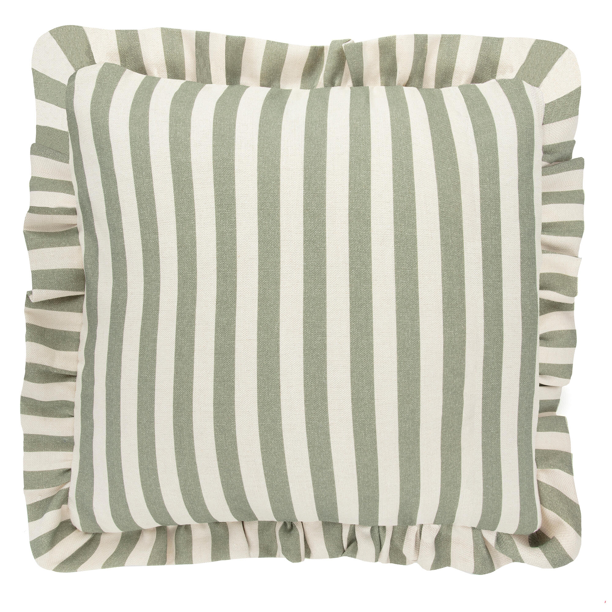 Cojín decorativo Raya Newark lino verde 45x45cm | Leroy Merlin