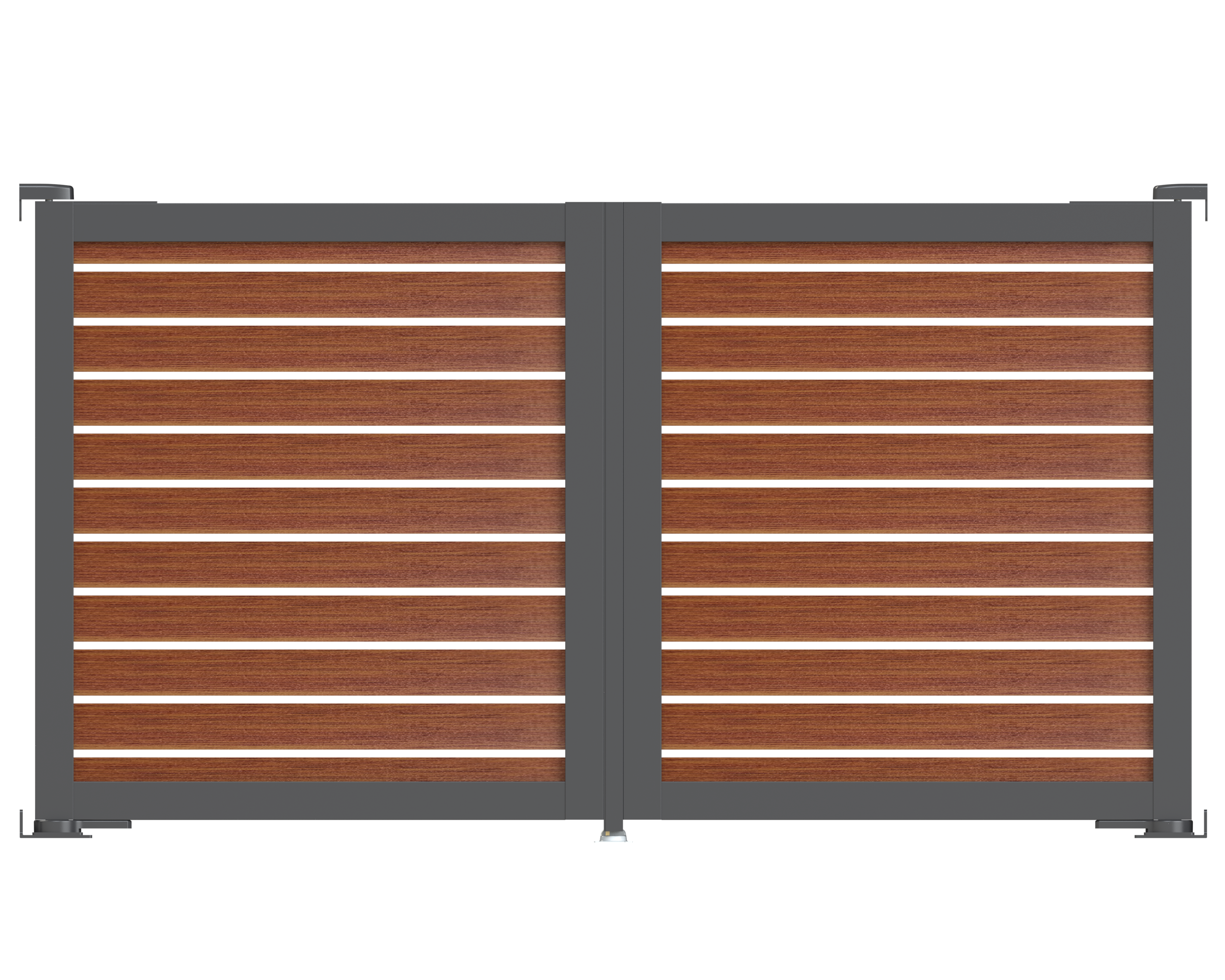 Cancello automatico battente Maia120-20 ALBA in alluminio rovere dorato ...