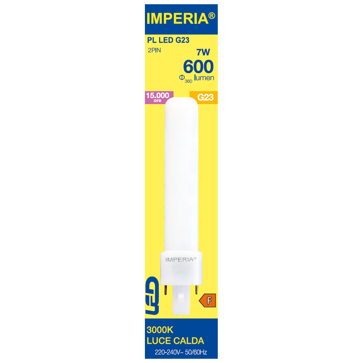 PL LED G23, LED, G23 tubo, smerigliato, 7W= 270°, IMPERIA | Leroy Merlin