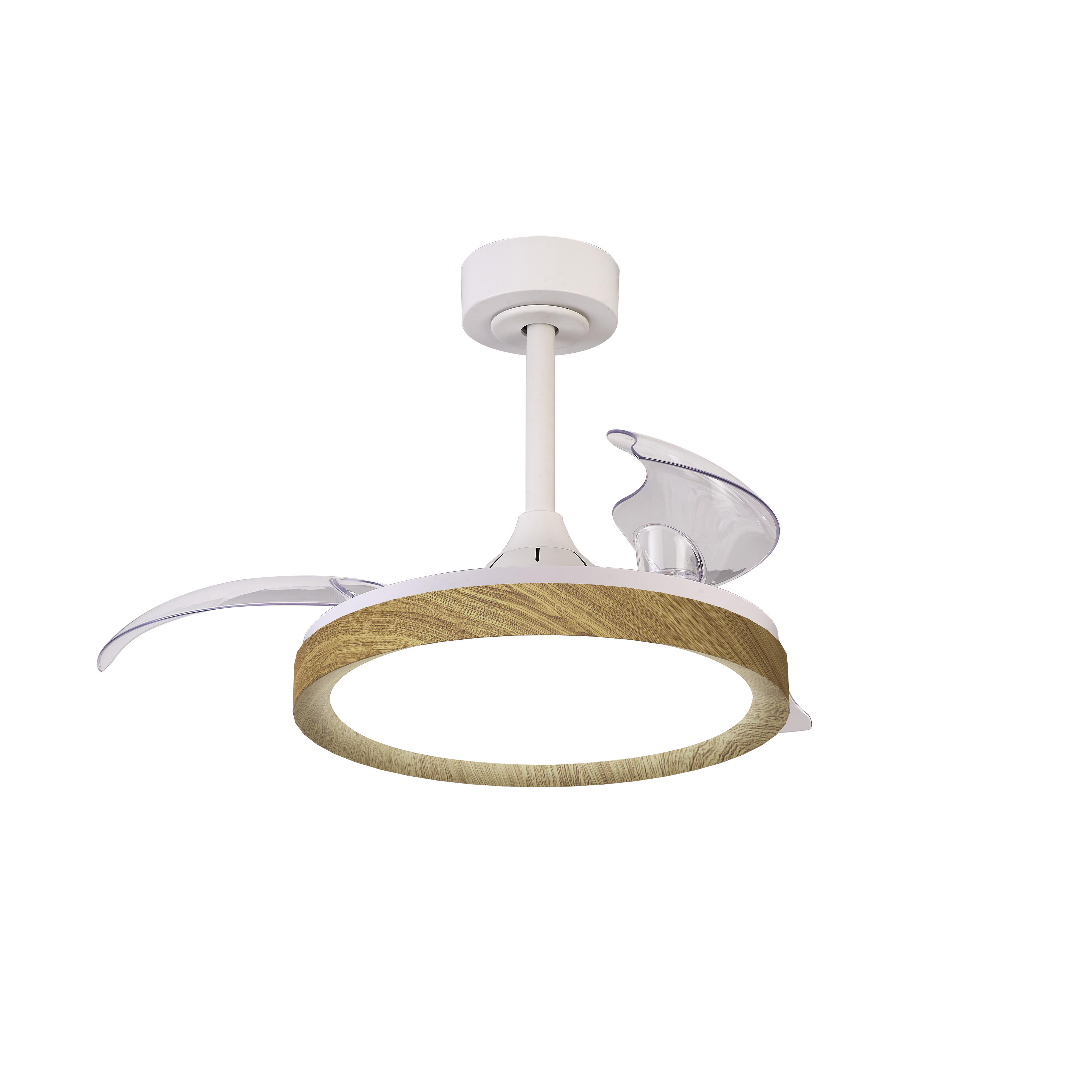 Ventilador de techo con luz motor DC Mistral Mini marrón 43 cm color ...