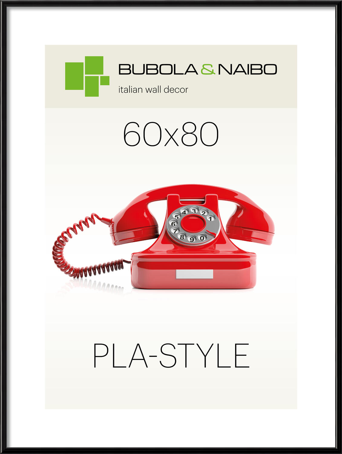 Cornice 60x80 cm in pvc nero Pla-style BUBOLA&NAIBO | Leroy Merlin