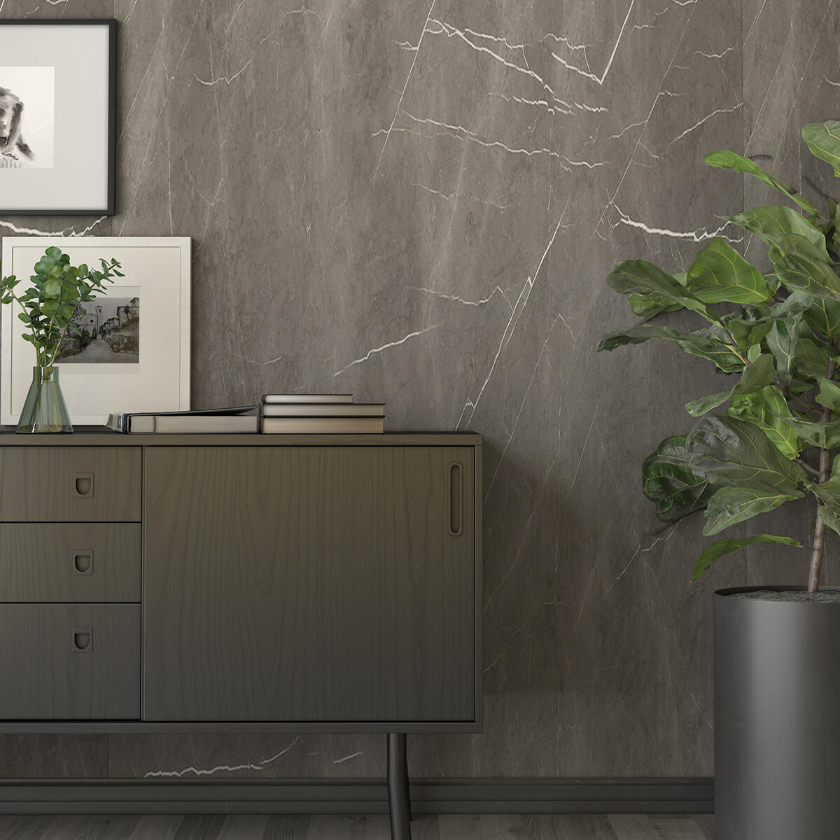 SPC da incollare per rivestimento Magalan XL grigio Sp 3 mm CERAMIN 3. ...