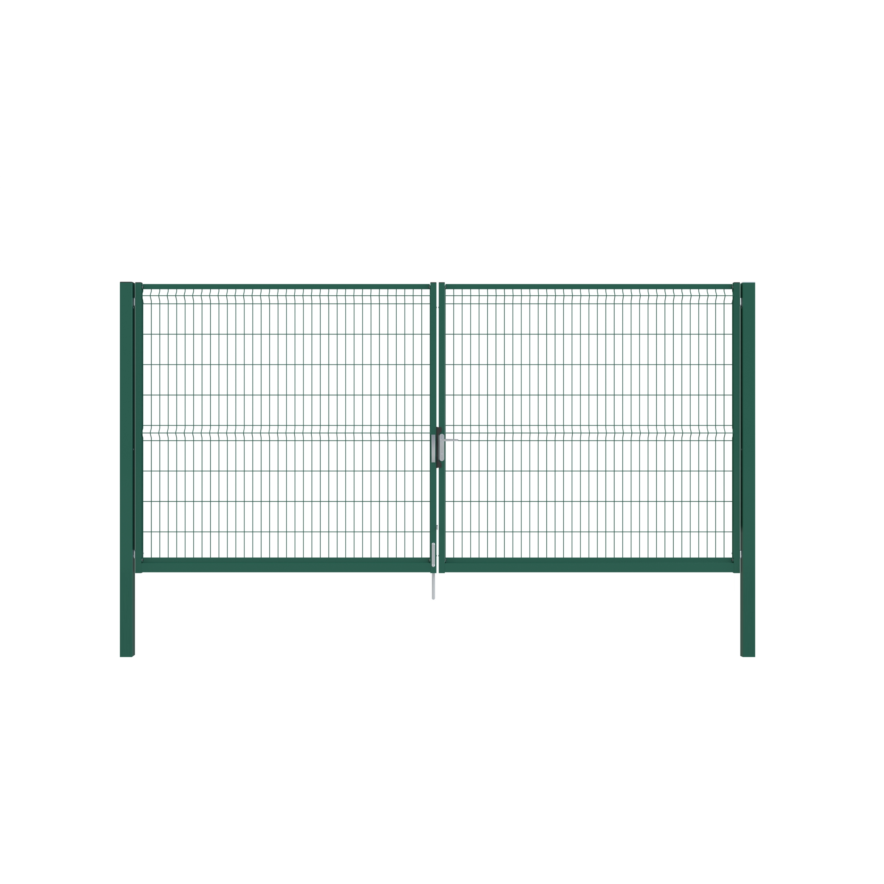 Portail 2V Axyle à sceller vert l.4,00 x H.1,90 m | Leroy Merlin