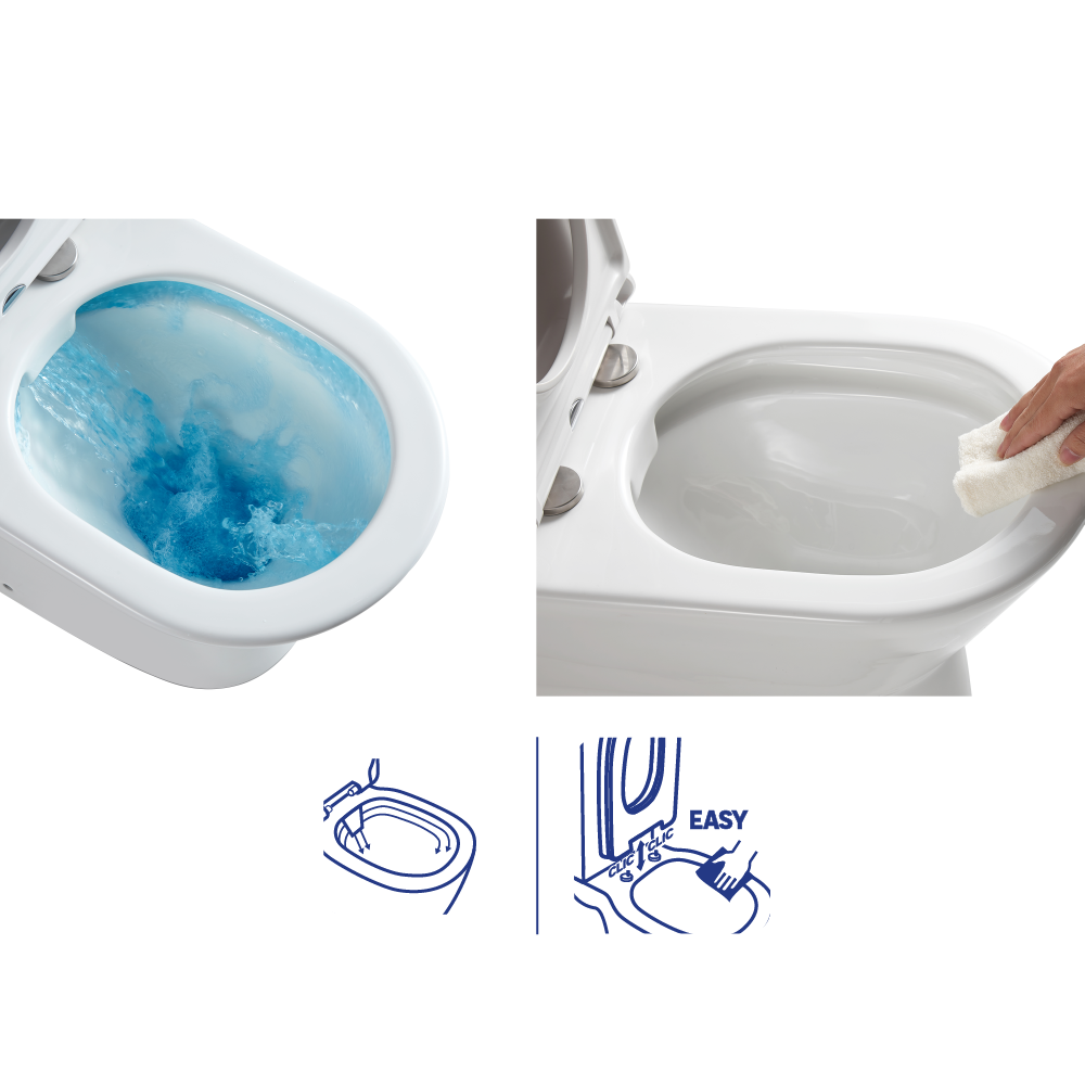 Pack WC à poser sortie universel, sans bride (sans rebord) Easy, SENSEA ...