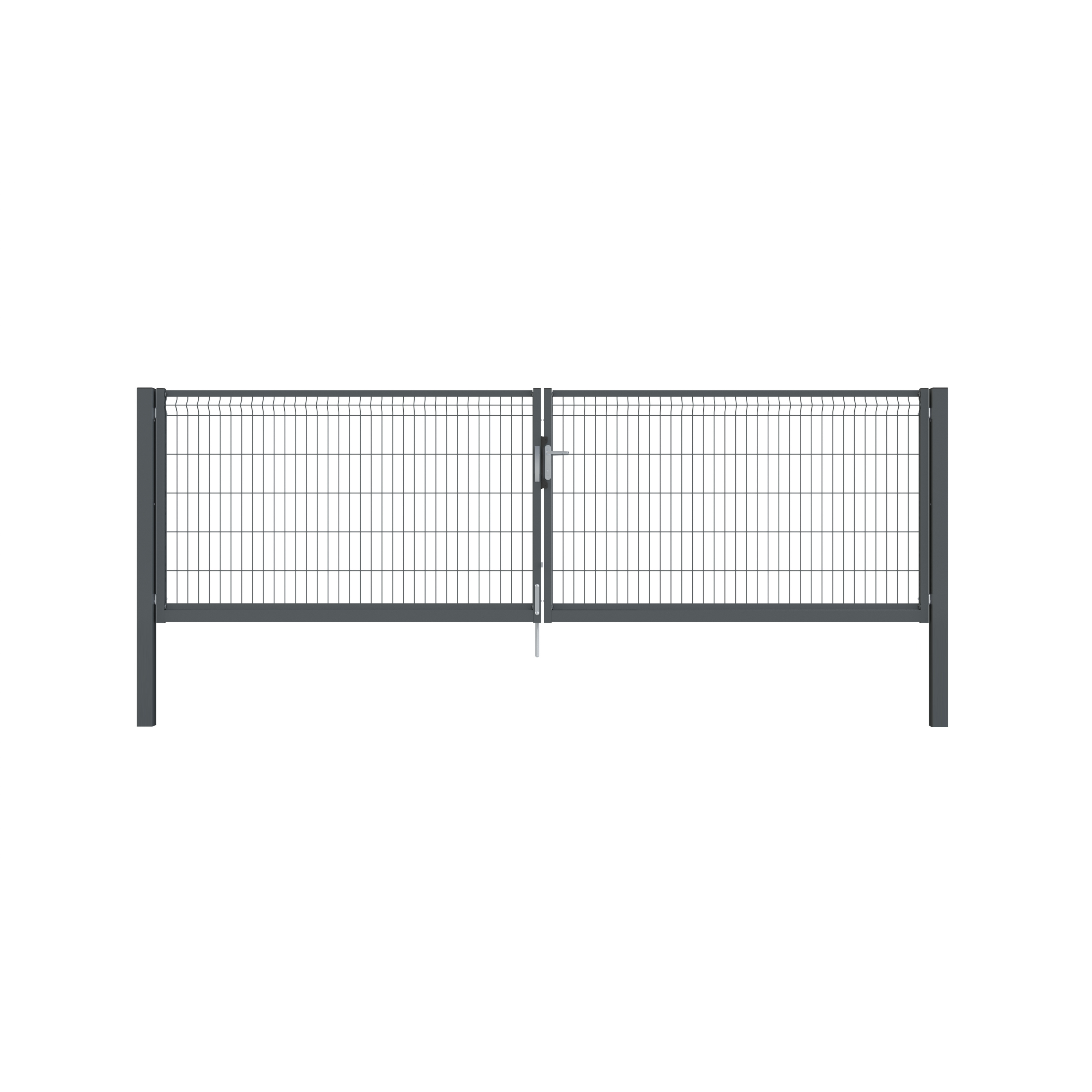 Portail 2V Axyle à sceller gris anthracite l.4,00 x H.1,20 m | Leroy Merlin