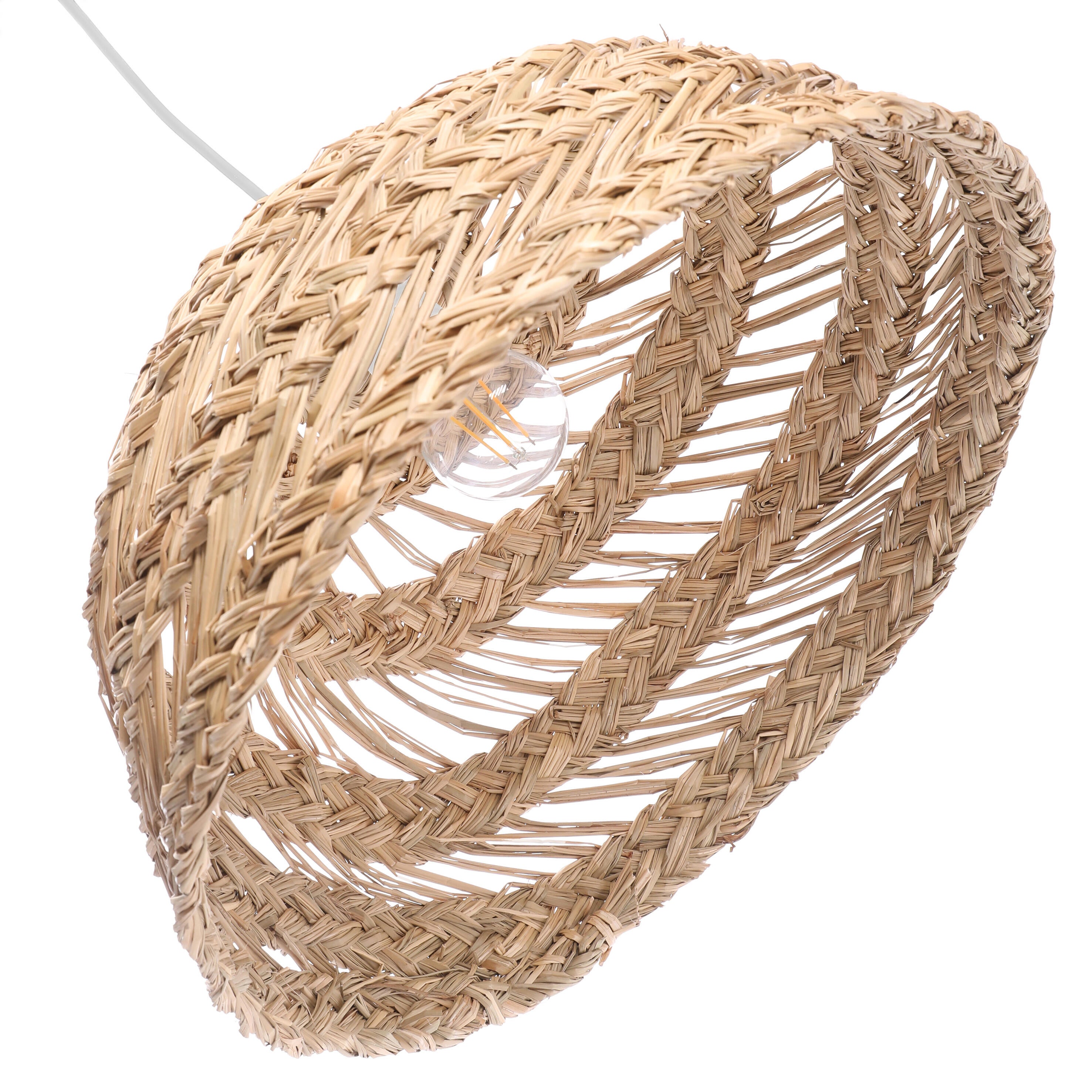 Suspension Denva, jonc de mer, beige, Diam.41 cm, E27 | Leroy Merlin