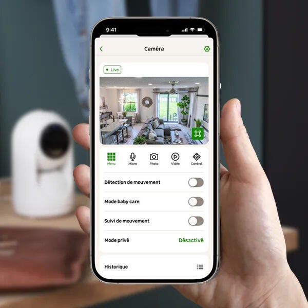 Caméra de surveillance intérieure motorisée filaire connectée, LEXMAN 2 ...