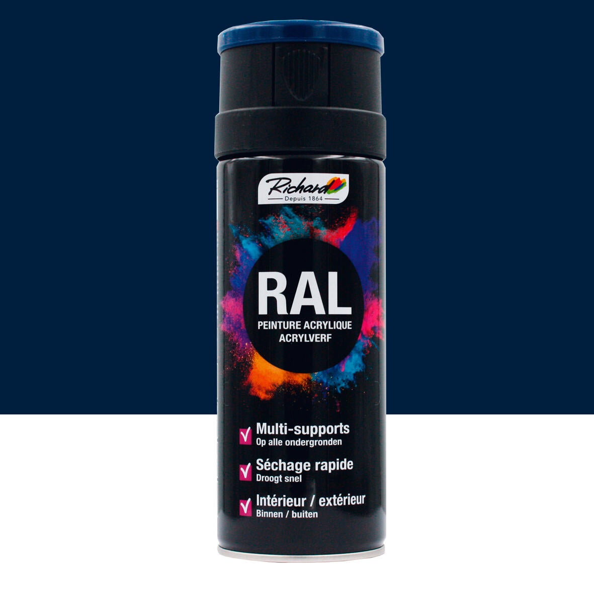 Multi-supports RICHARD bleu saphir RAL 5003 brillant 400 ml | Leroy Merlin