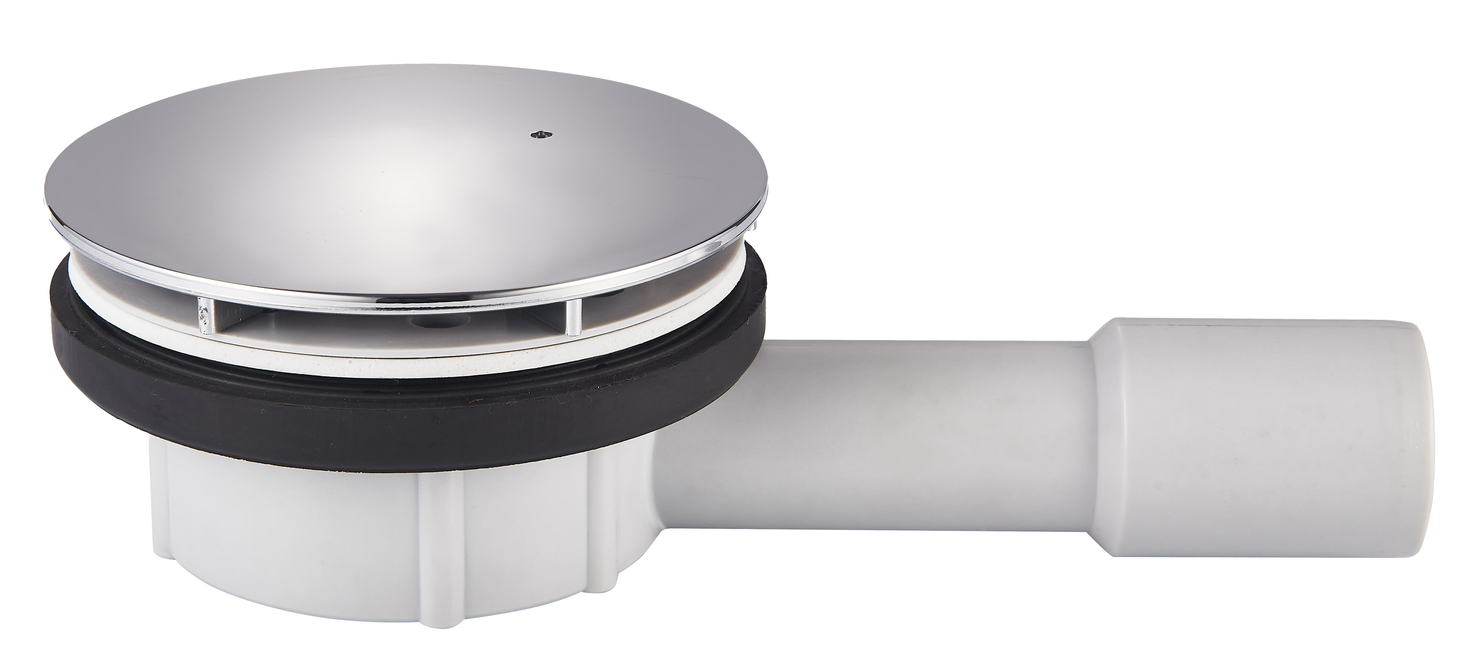 Piletta di scarico per doccia con coperchio LOW ROUND Ø 118 mm Ø foro ...