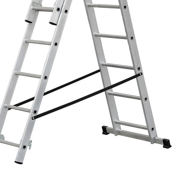 Escalera transformable aluminio 24 peldaños HAILO altura máxima de ...