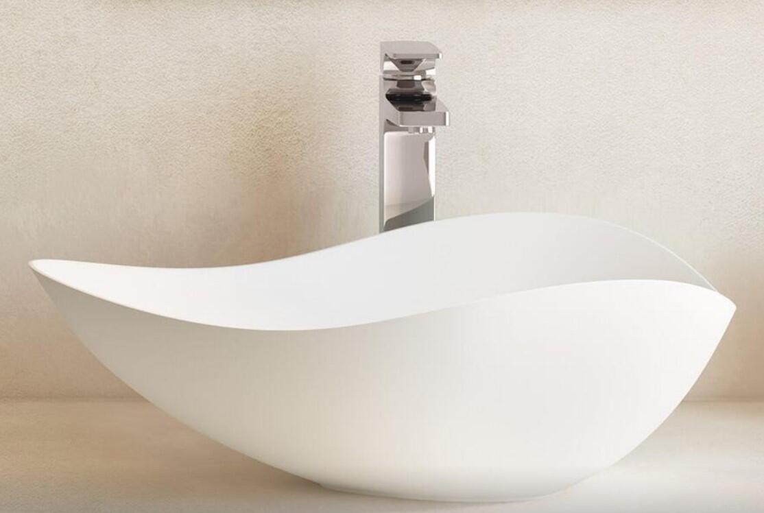 Lavabo da appoggio Ohtake irregolare in ceramica L 55 x H 8.7 cm beige ...