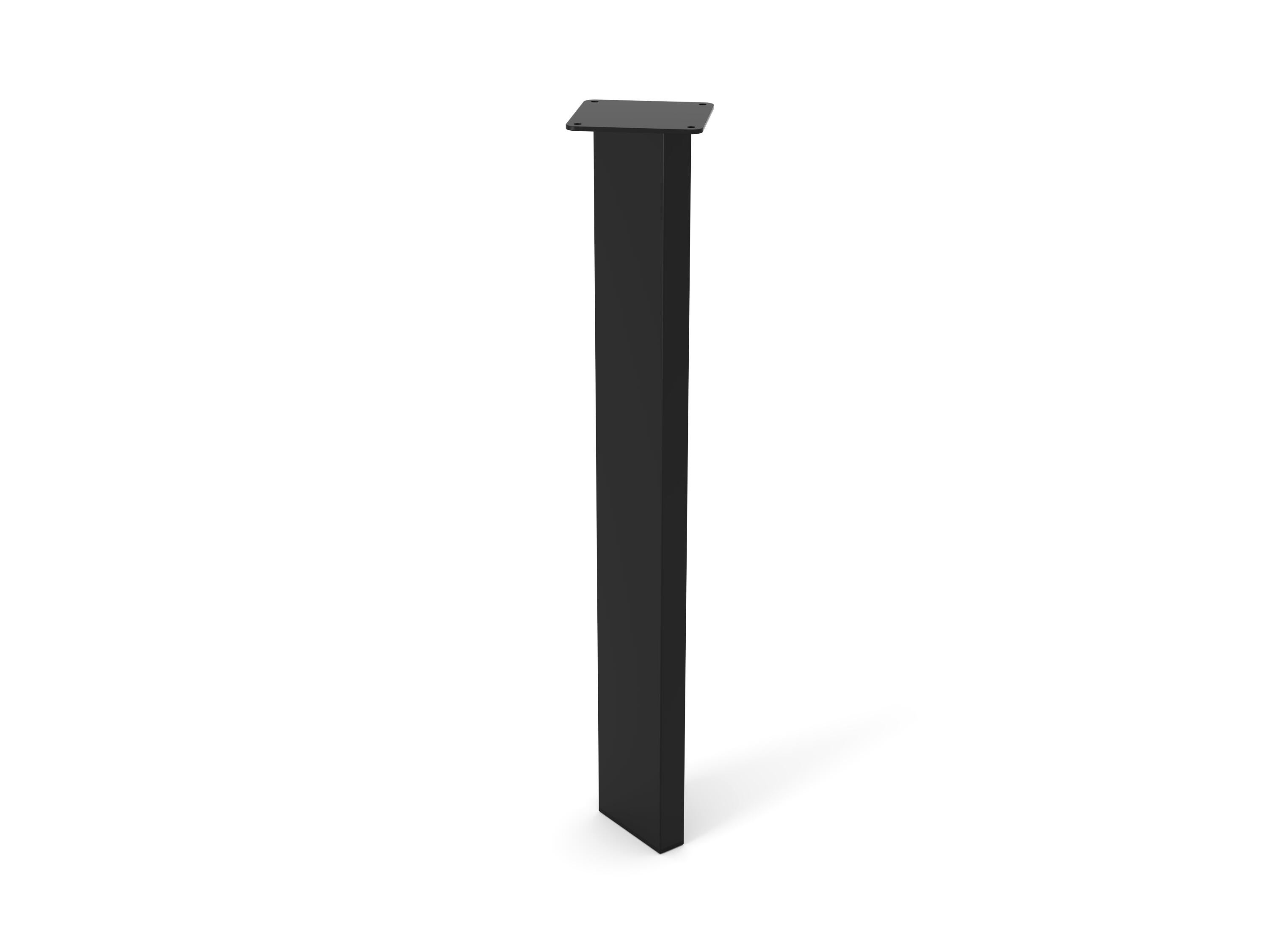 Pied de table design rectangulaire REI acier noir H. 70 cm | Leroy Merlin