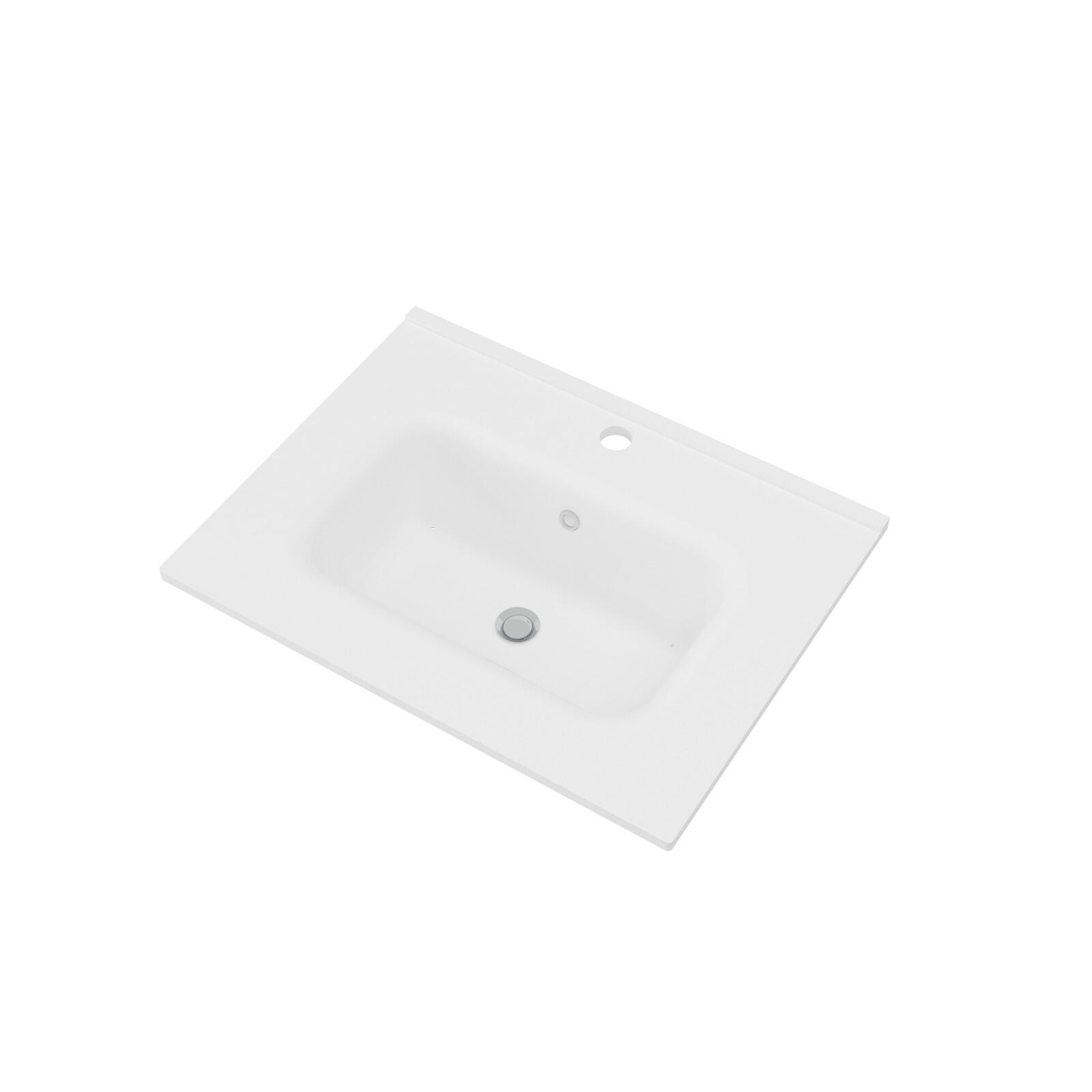 Lavabo da incasso con bordo a vista rettangolare Cielo L 60 x H 14 x P ...