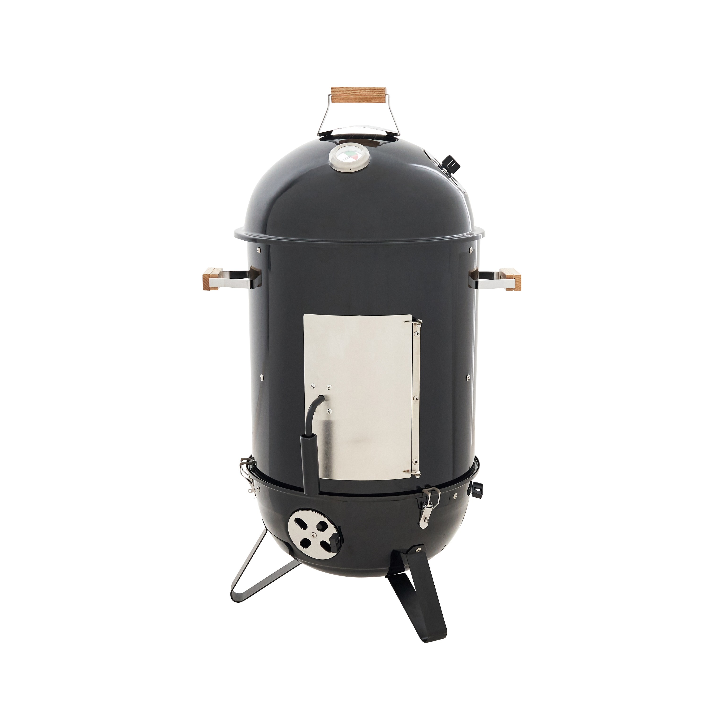 Fumoir et barbecue au charbon de bois NATERIAL Fumigo, noir | Leroy Merlin