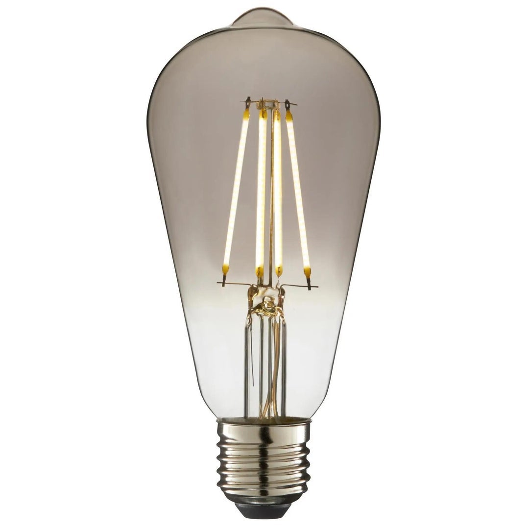 Λάμπα Led filament deco ECOLIGHT E27 ST64 470LM 7W ουδέτερο λευκό smoked/μαύρο