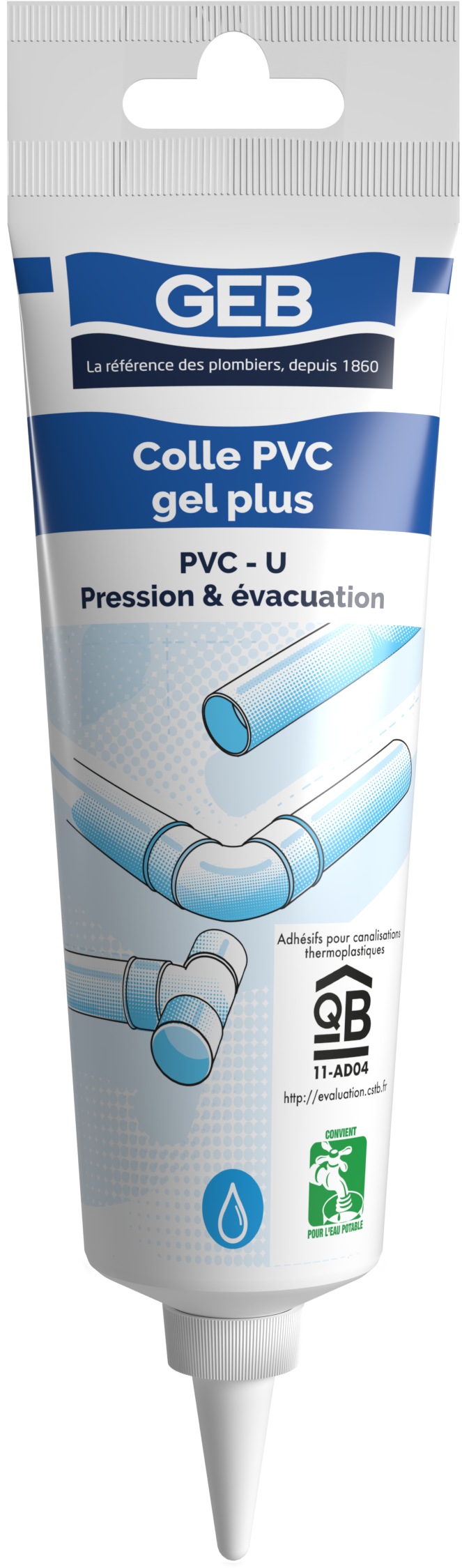 Colle PVC Gel plus, 125 mL, GEB | Leroy Merlin