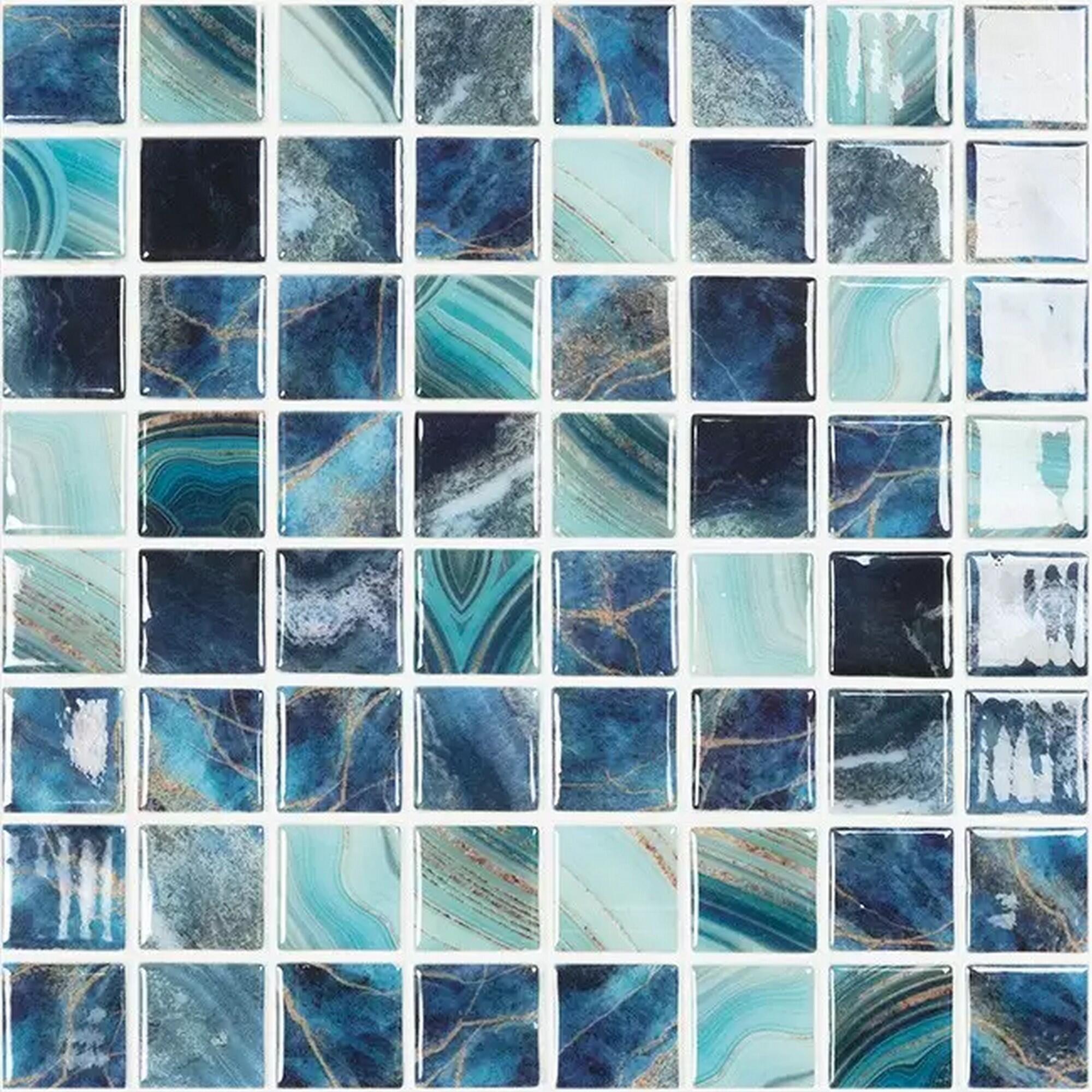 Gresite Nature brillante 31.5x31.5 cm azul | Leroy Merlin