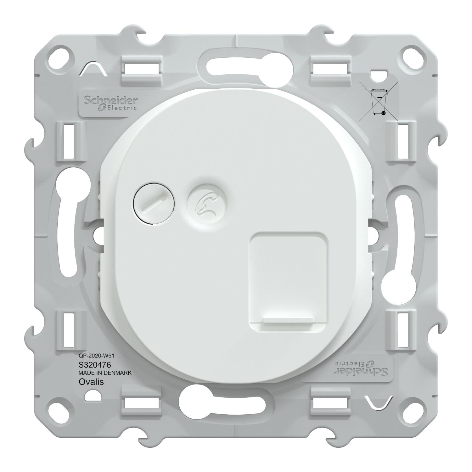 Prise rj45 à assembler Ovalis, SCHNEIDER ELECTRIC, blanc | Leroy Merlin