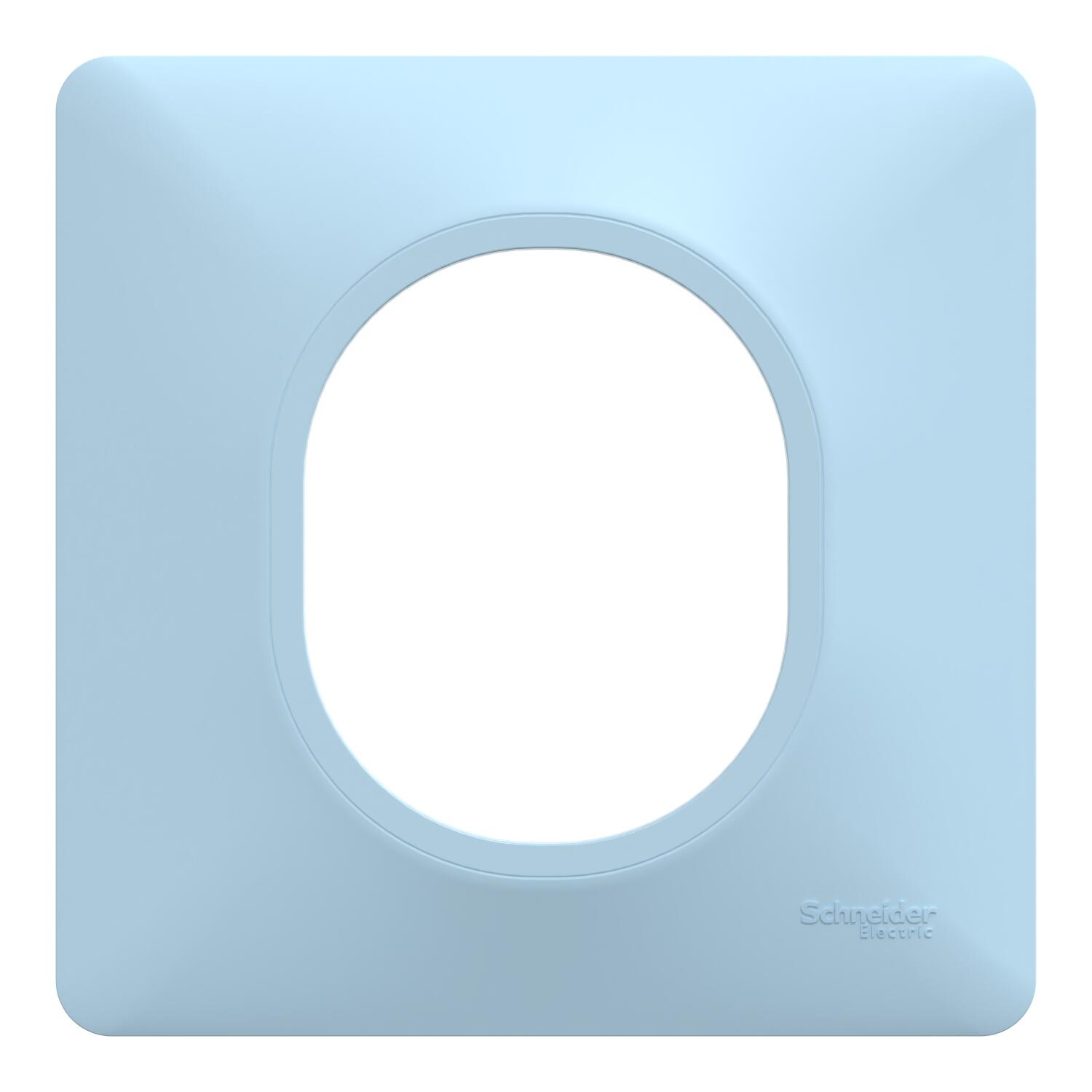 Plaque simple Ovalis, SCHNEIDER ELECTRIC, bleu azurin | Leroy Merlin