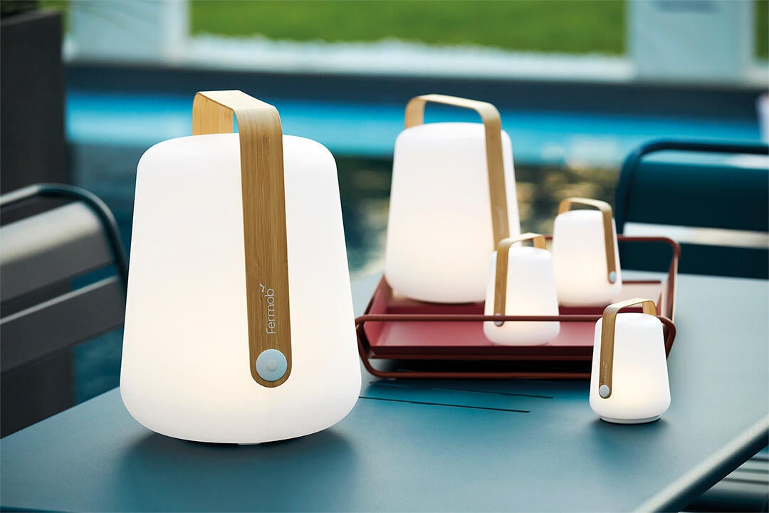 Lampe rechargeable USB H.38 cm 150 Lumen Balad bamboo FERMOB | Leroy Merlin