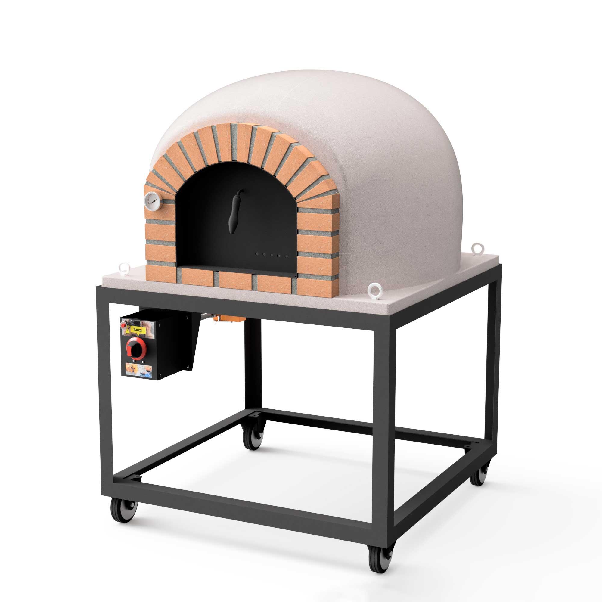 Horno leña stromboli 80cm bl + Base metalica c/ruedas light + gas ...