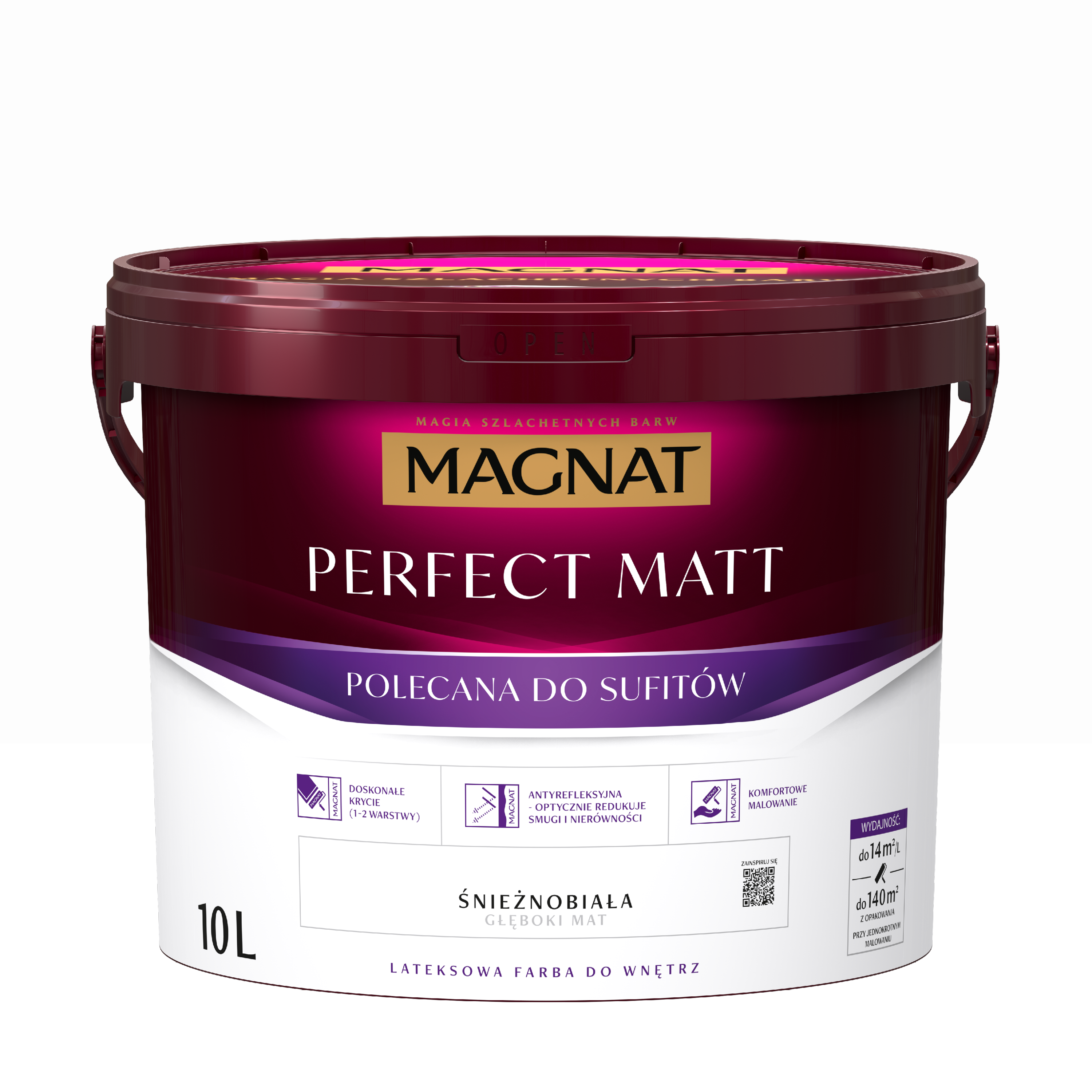 Farba Magnat Perfect Matt Biały 10 l - Leroy Merlin