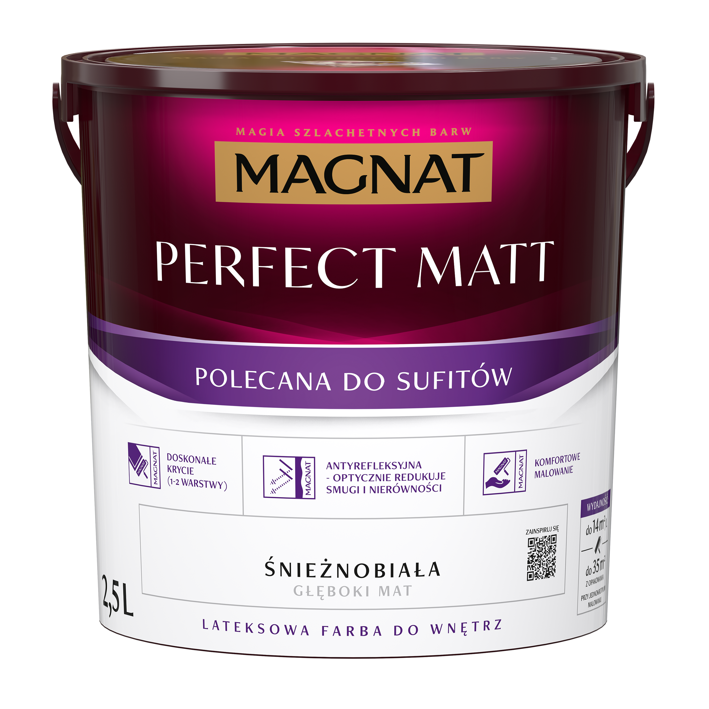 Farba Magnat Perfect Matt Biały 2.5 l - Leroy Merlin