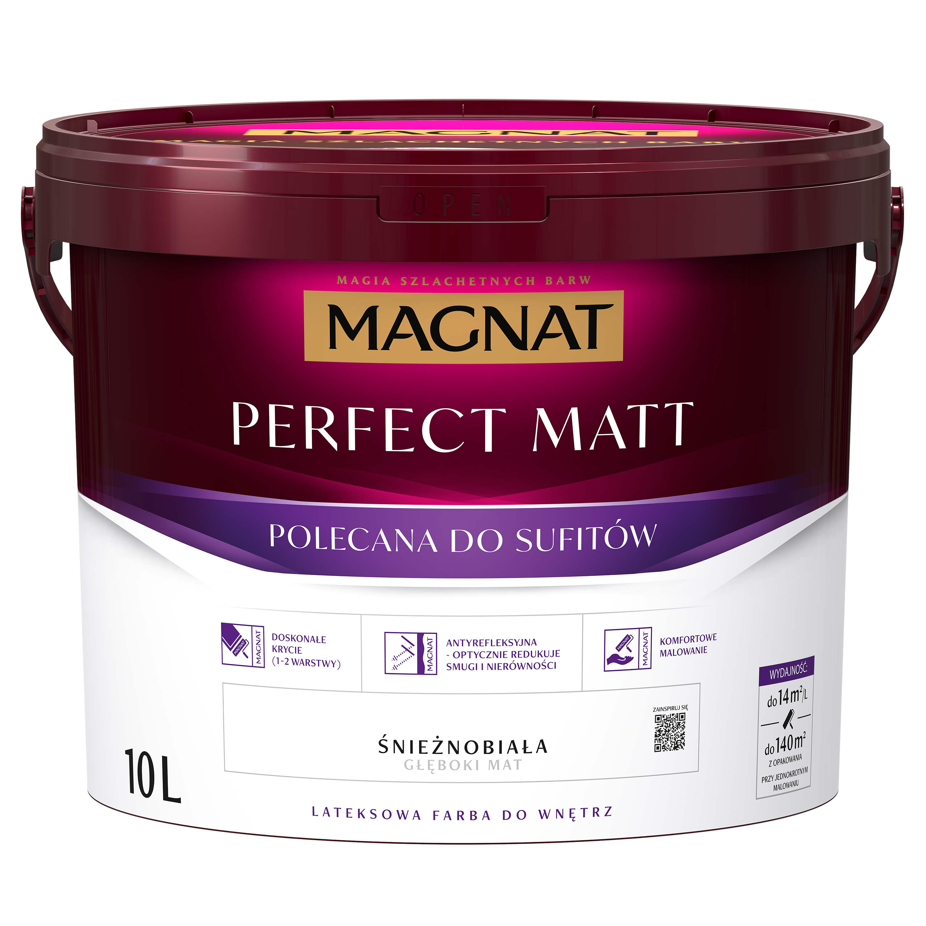 Farba Magnat Perfect Matt Biały 10 l - Leroy Merlin