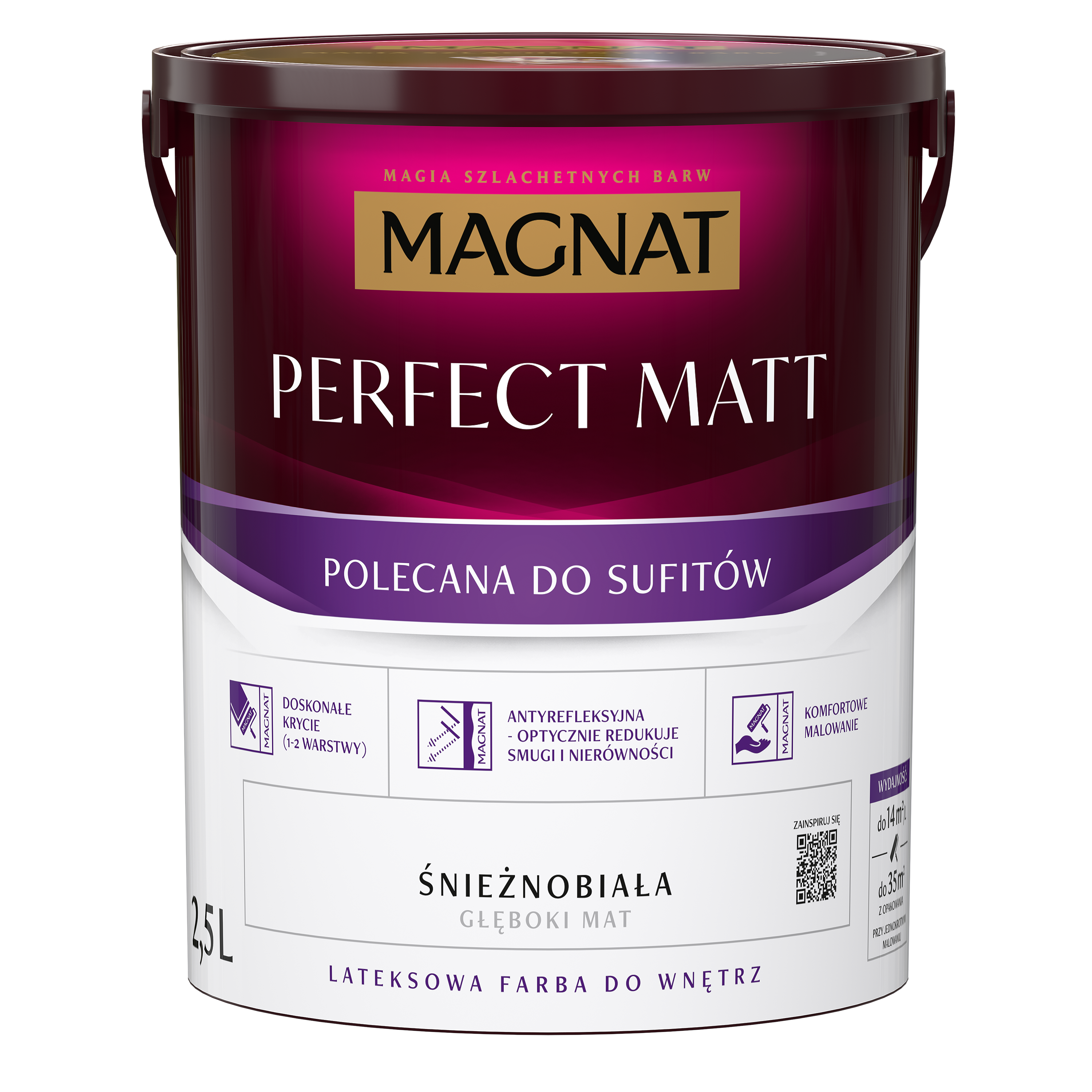 Farba Magnat Perfect Matt Biały 5 l - Leroy Merlin